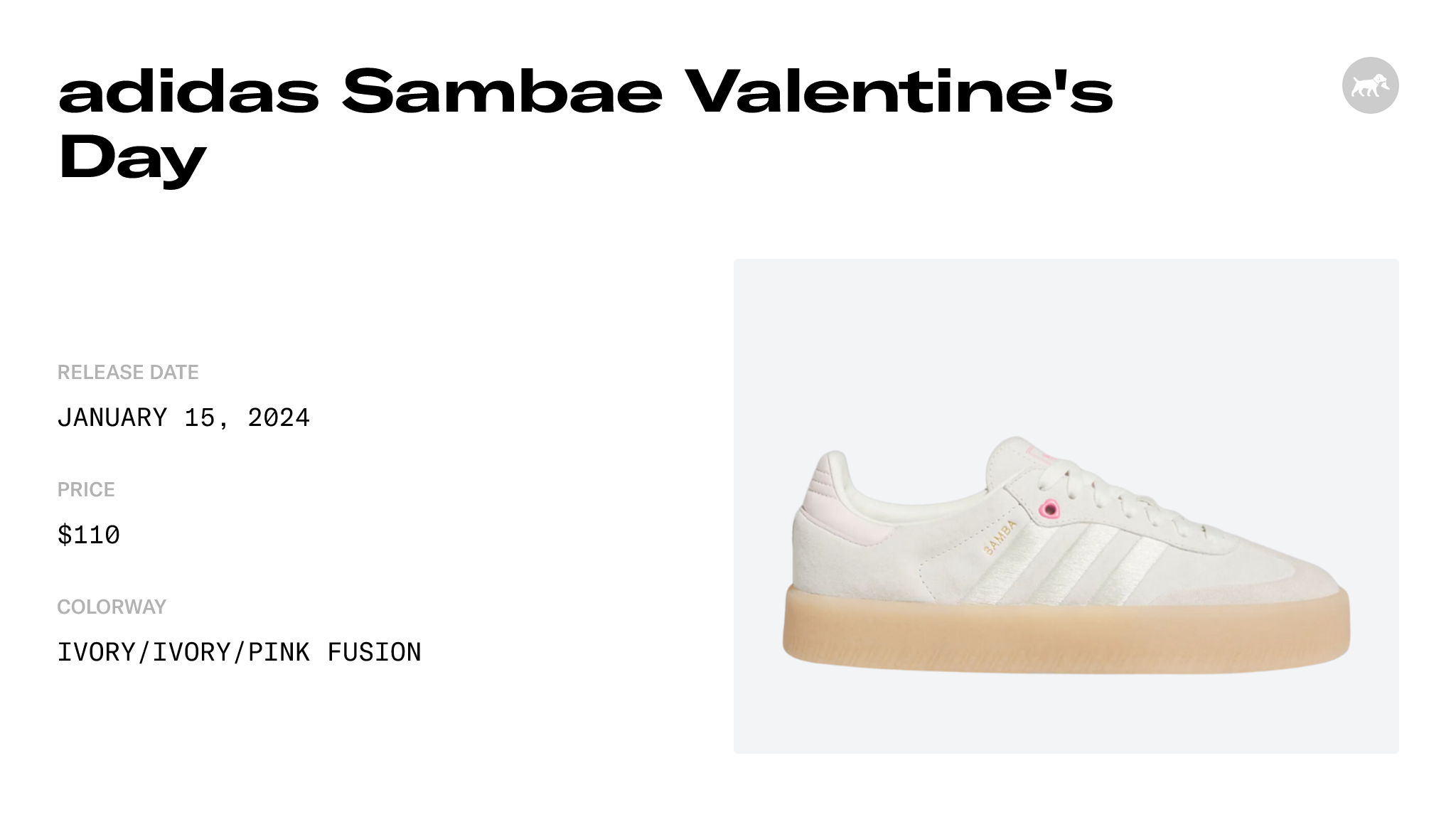 adidas Sambae Valentine's Day - ID1104 Raffles & Where to Buy