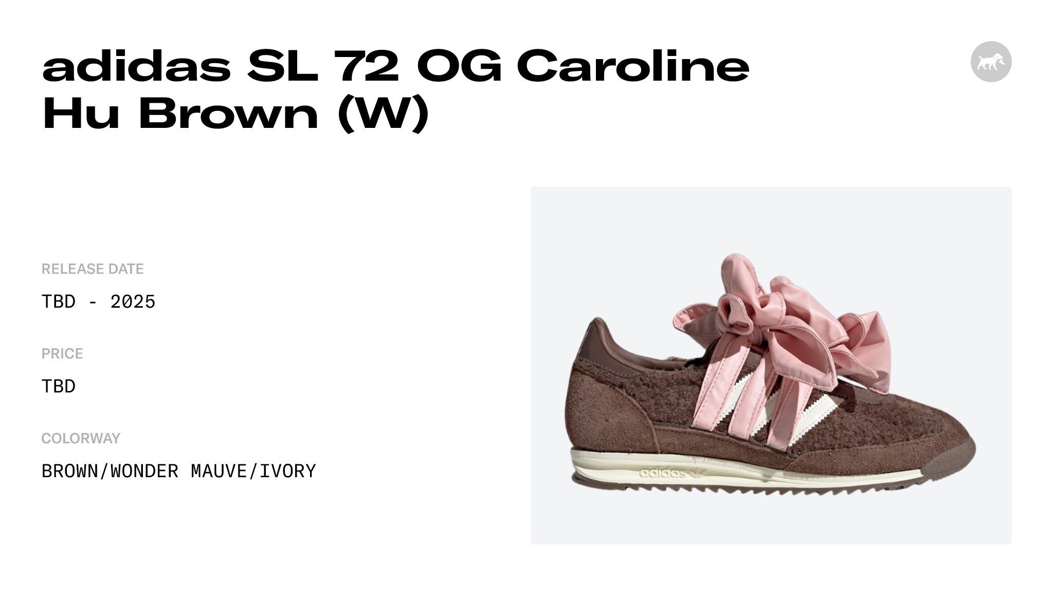 adidas SL 72 OG Caroline Hu Brown (W) - JH7341 Release Info