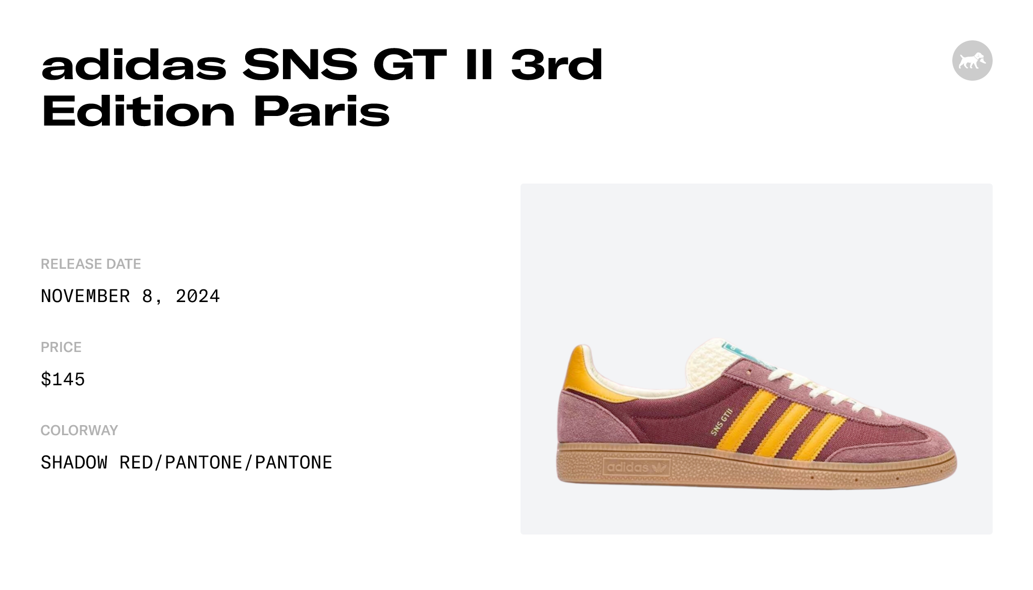 adidas SNS GT II 3rd Edition Paris - IF9769 Release Info