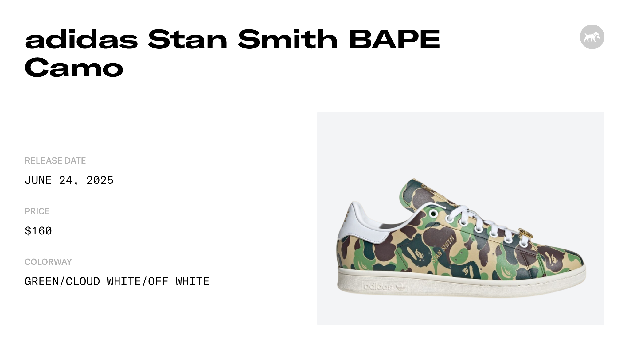 adidas Stan Smith BAPE Camo - IG8949 Raffles & Where to Buy