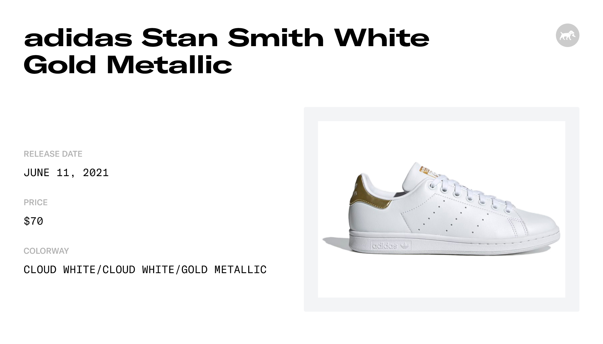 adidas Stan Smith White Gold Metallic - G58184 Raffles & Where to Buy