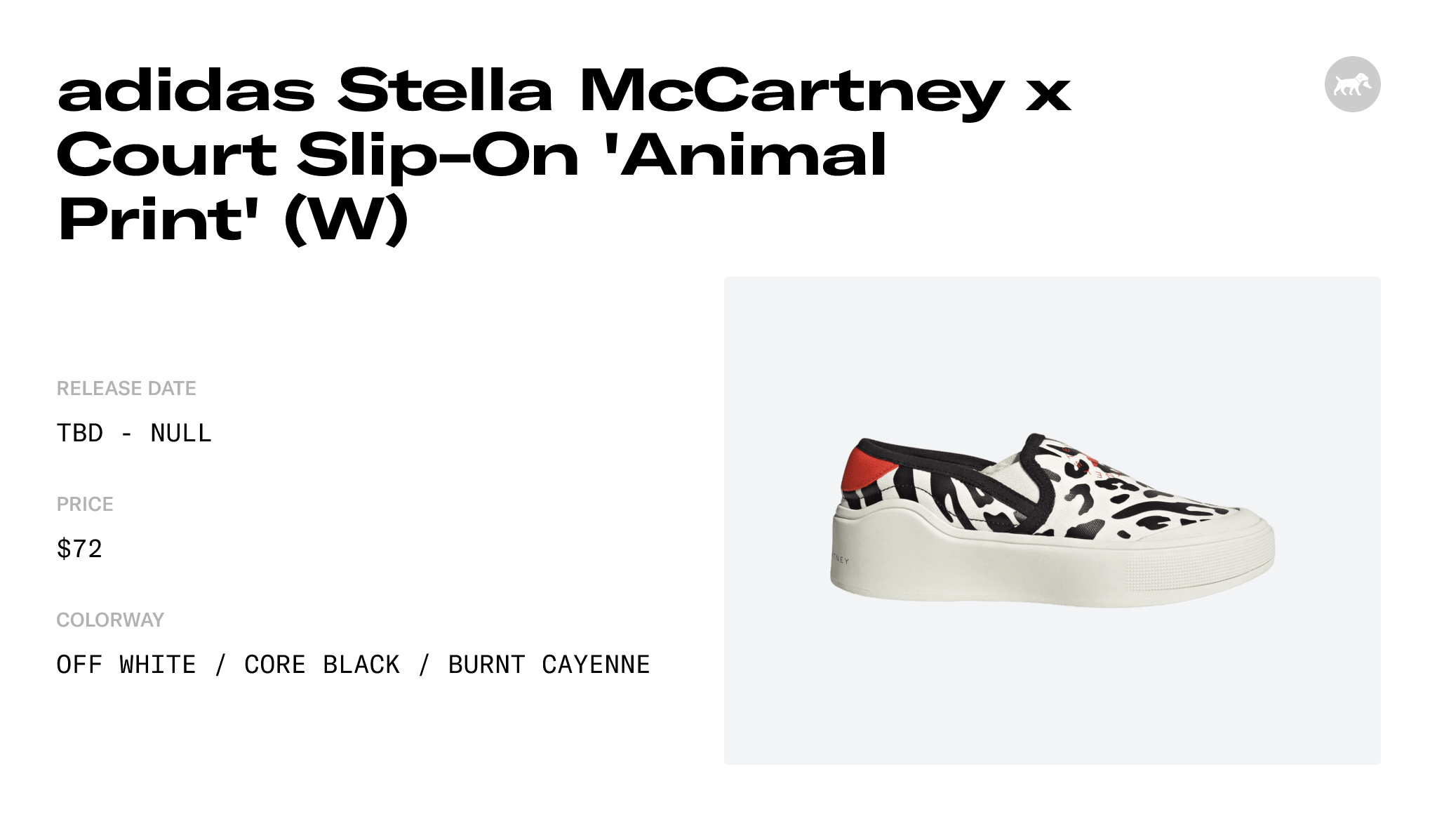 adidas Stella McCartney x Court Slip-On 'Animal Print' (W) - HP3210 ...