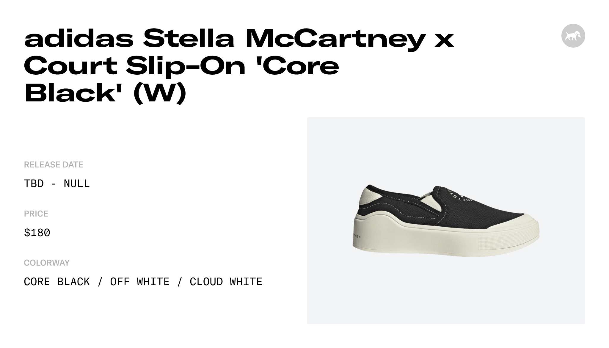 adidas Stella McCartney x Court Slip-On 'Core Black' (W) - HP2772 ...
