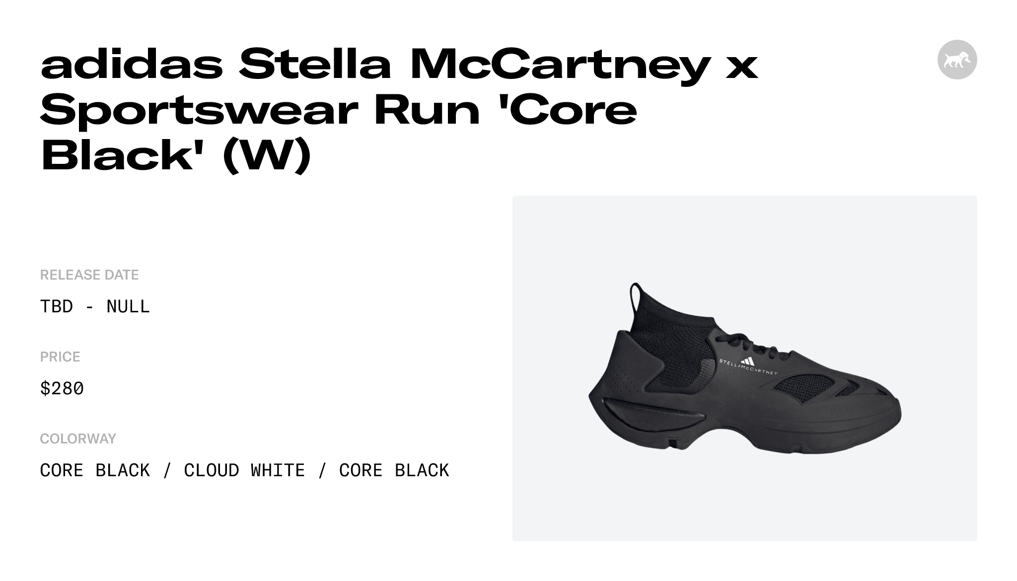 adidas Stella McCartney x Sportswear Run 'Core Black' (W) - HP3213 ...