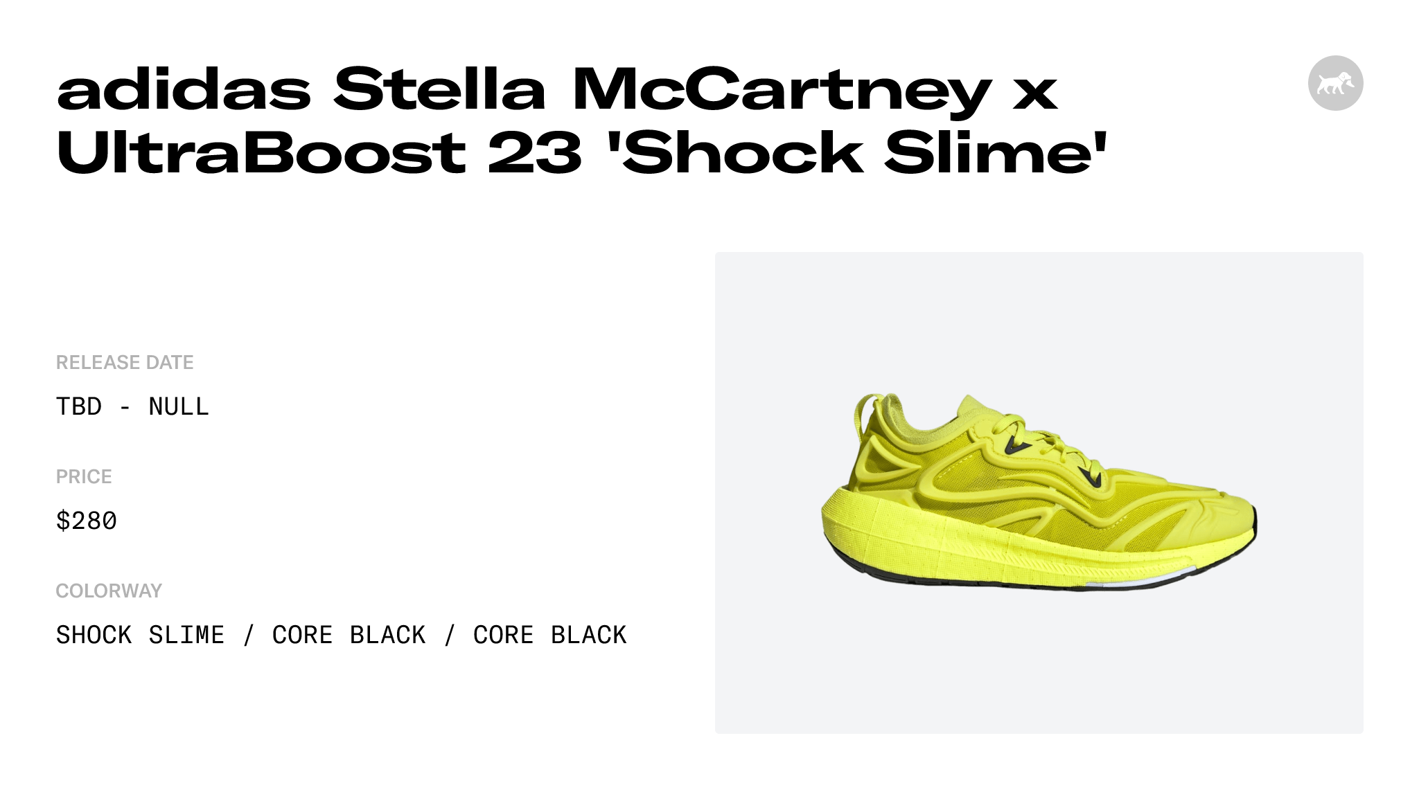 adidas Stella McCartney x UltraBoost 23 'Shock Slime' - IF0433 Release Info