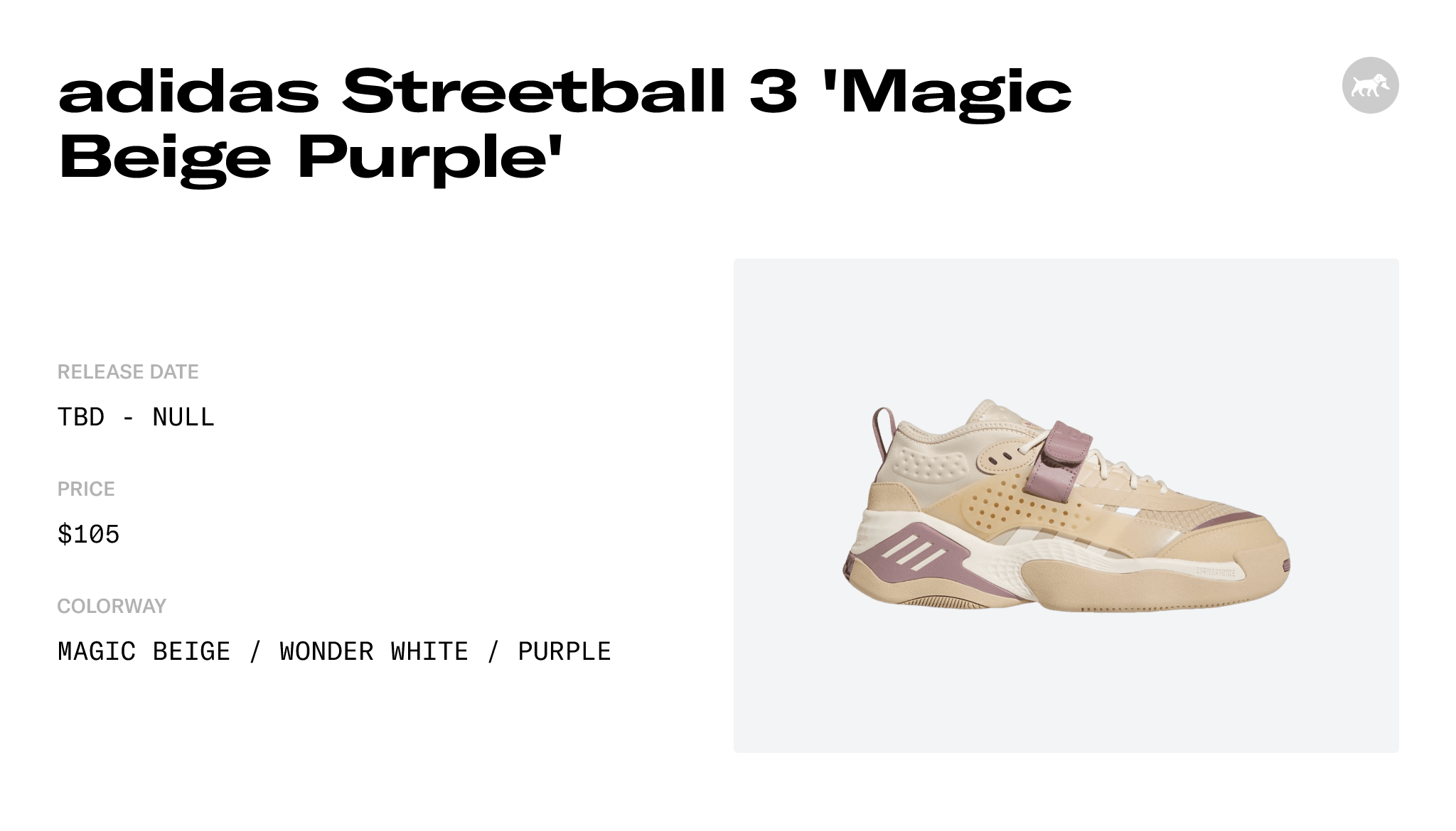 adidas Streetball 3 'Magic Beige Purple' - FZ5815 Release Info