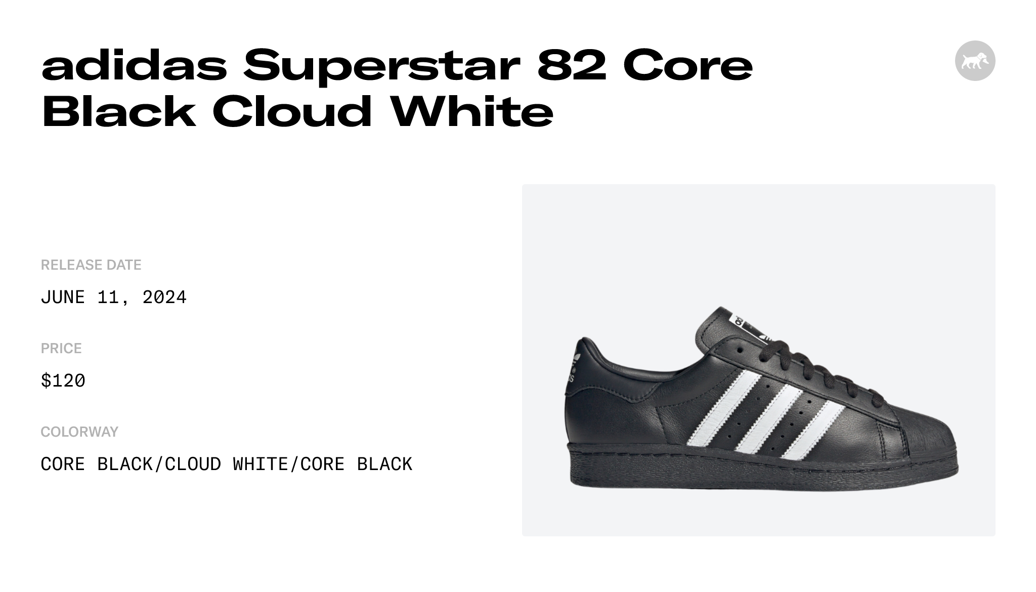 adidas Superstar 82 Core Black Cloud White - JI2026