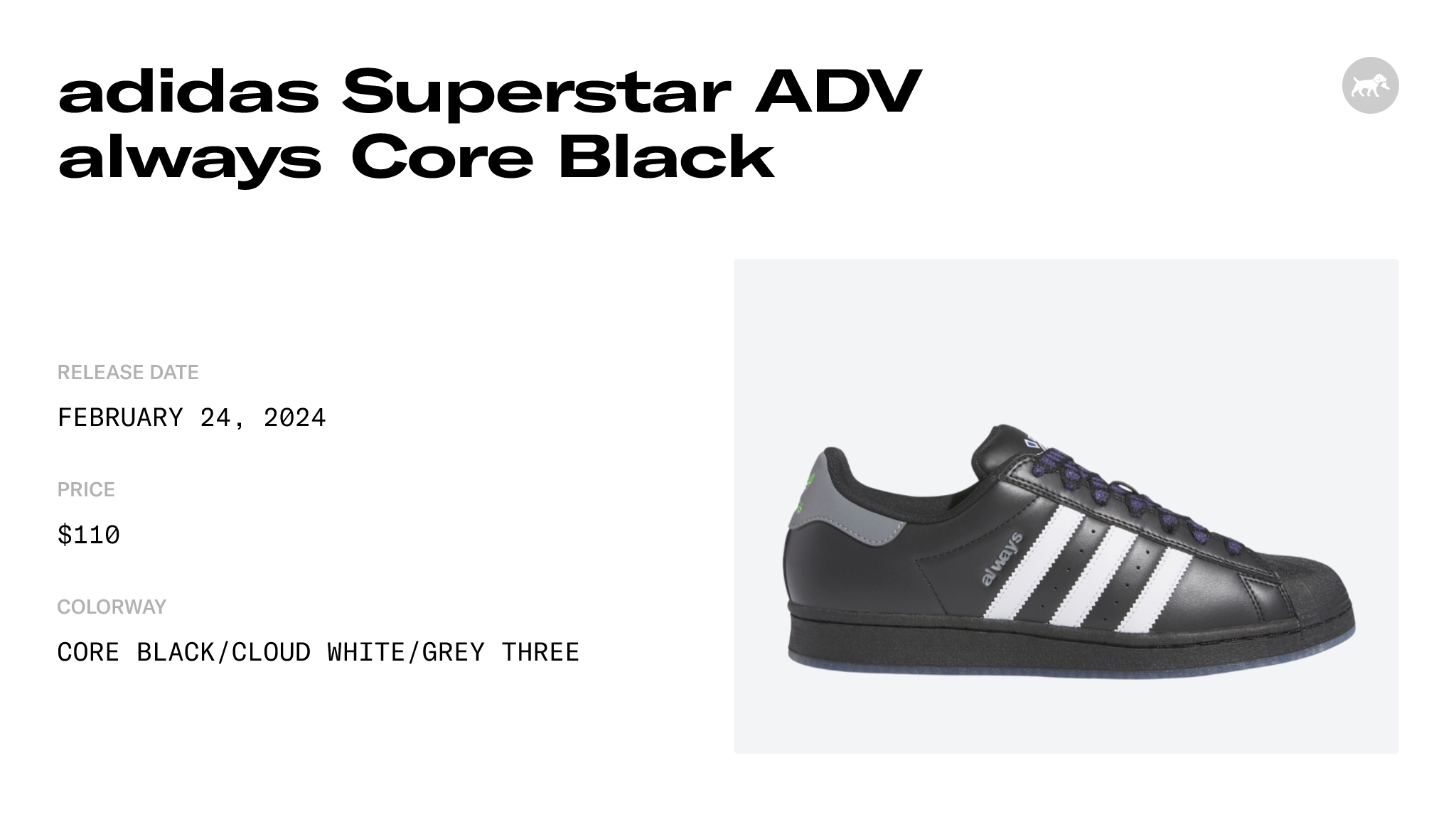 adidas Superstar ADV always Core Black - IE1436 Raffles & Where to Buy