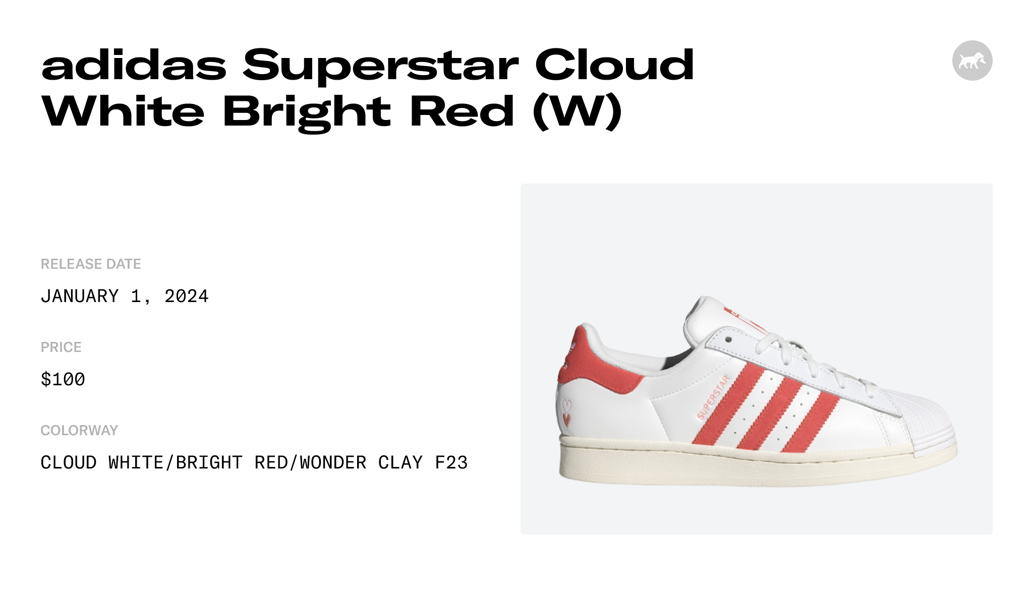 adidas Superstar Cloud White Bright Red (W) - IG5958