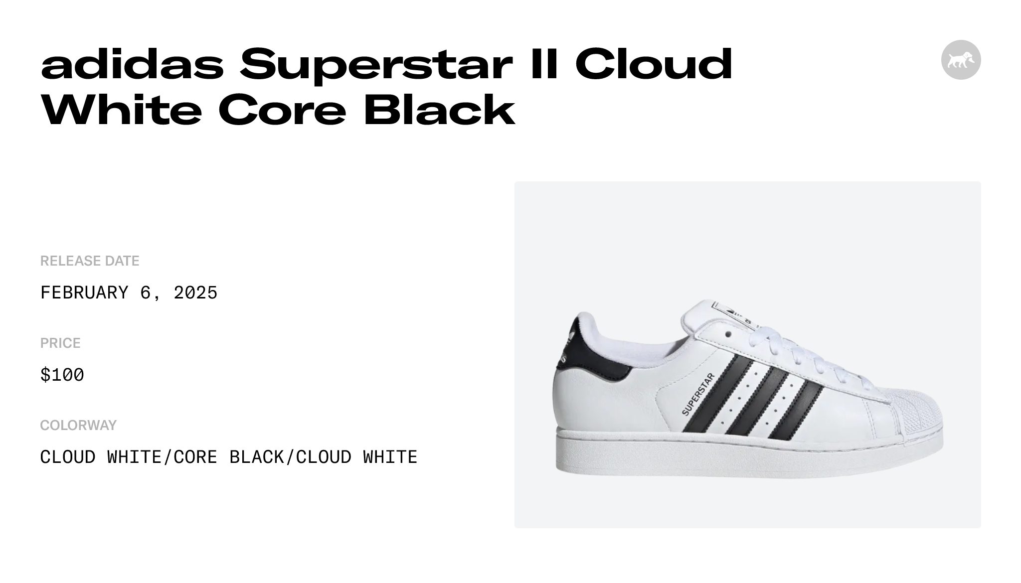 adidas Superstar II Cloud White Core Black - IH8659