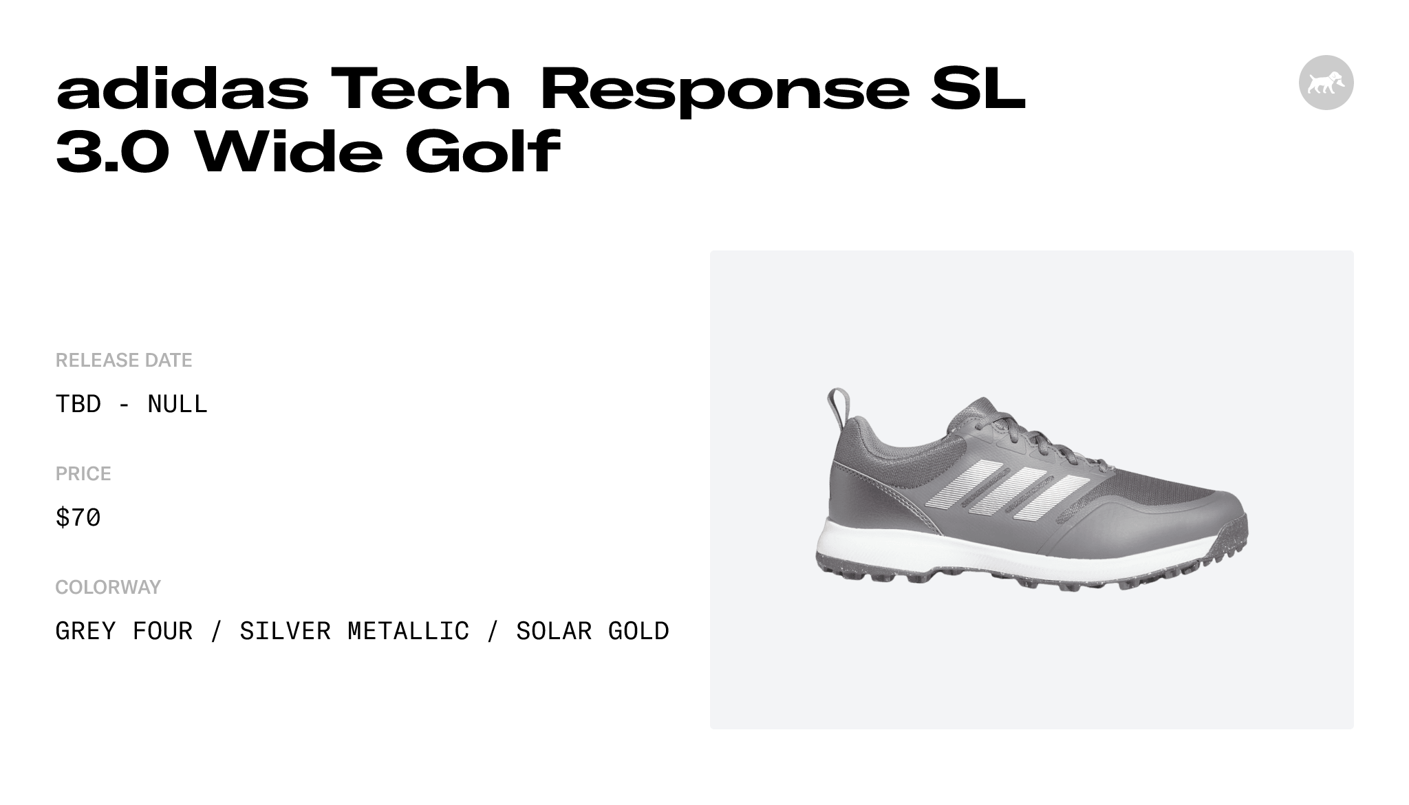 adidas Tech Response SL 3.0 Wide Golf - GV6898 Release Info