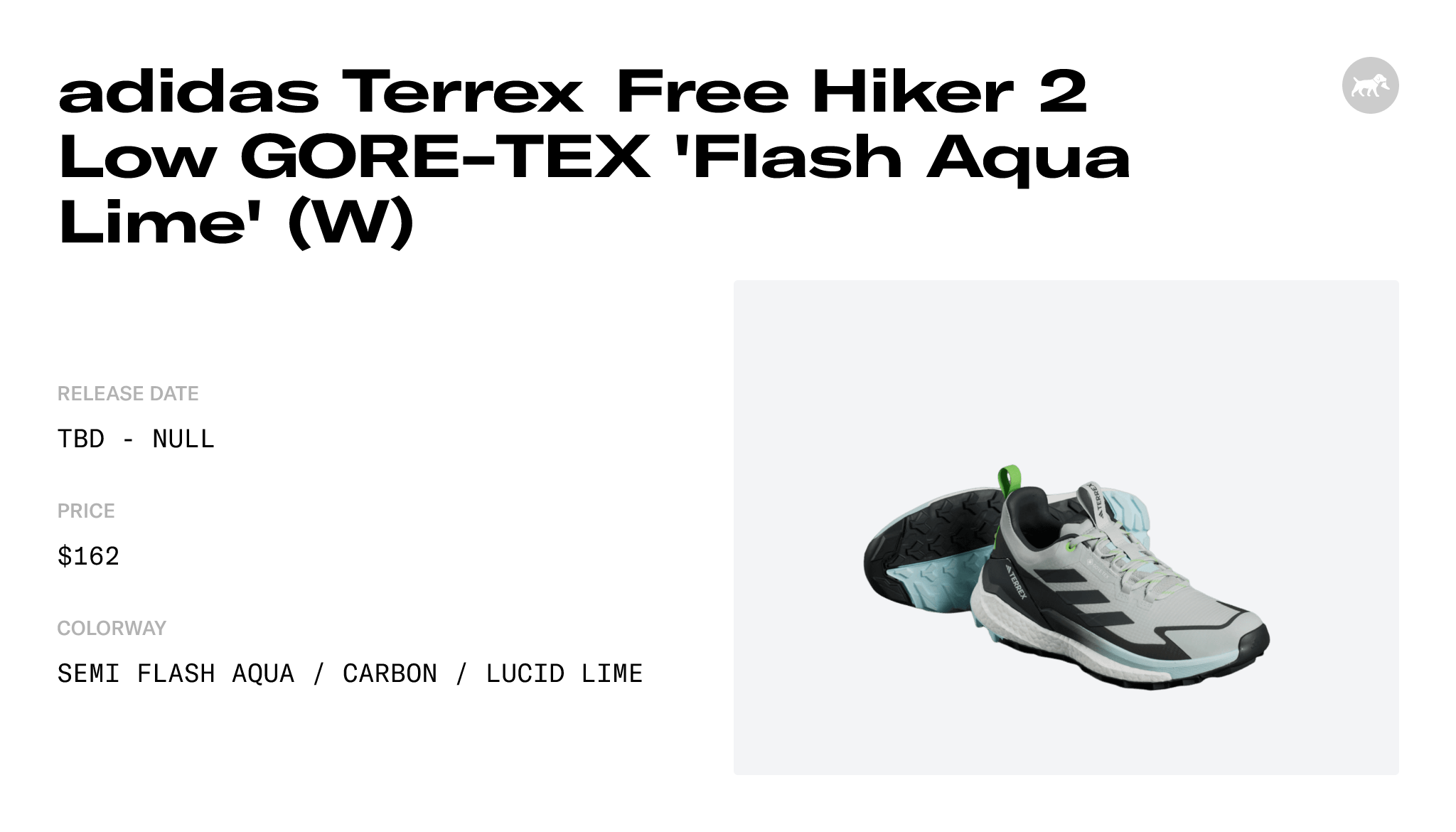adidas Terrex Free Hiker 2 Low GORE-TEX 'Flash Aqua Lime' (W) - IG3204 ...