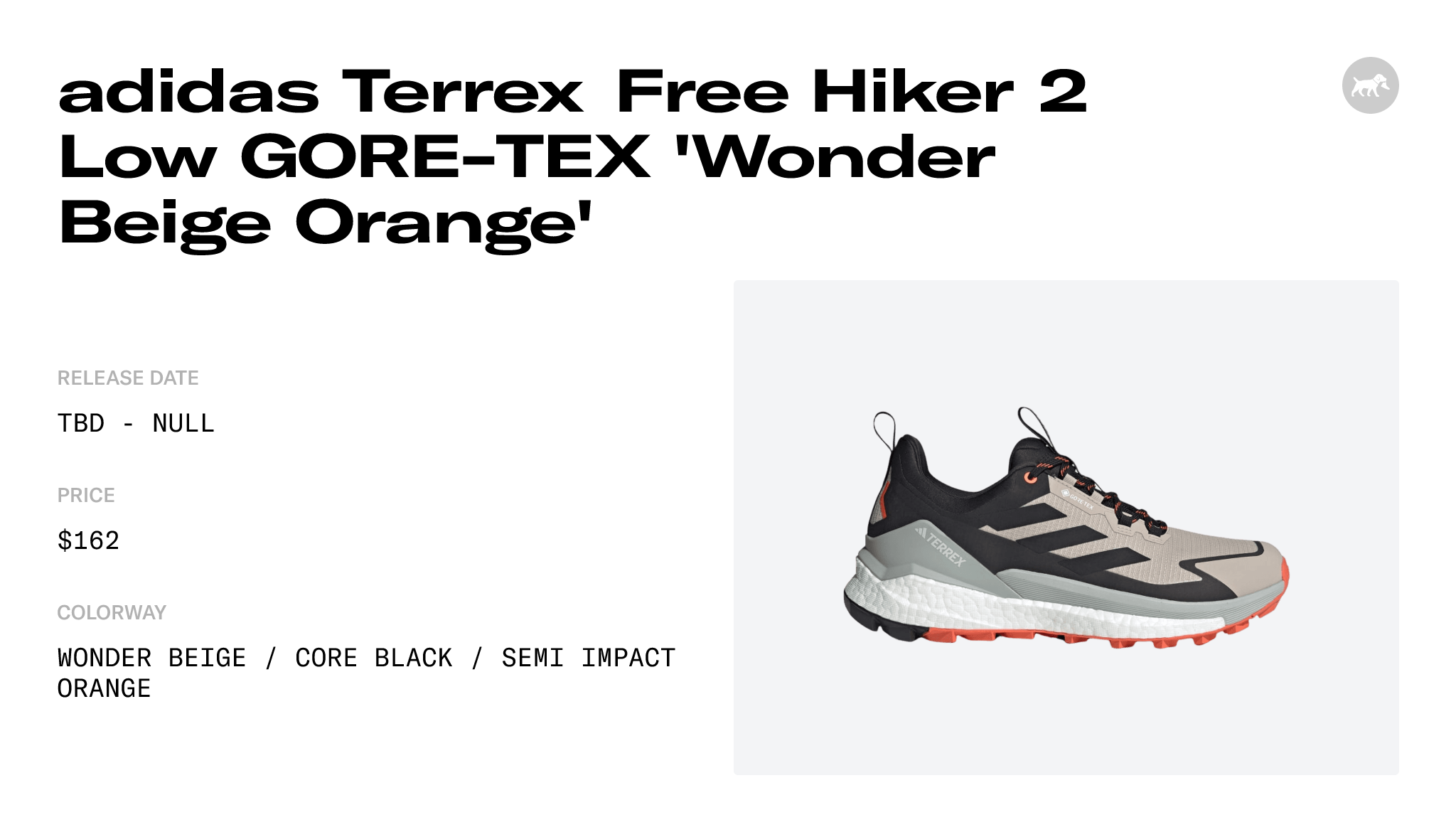 adidas Terrex Free Hiker 2 Low GORE-TEX 'Wonder Beige Orange' - IG5459 ...