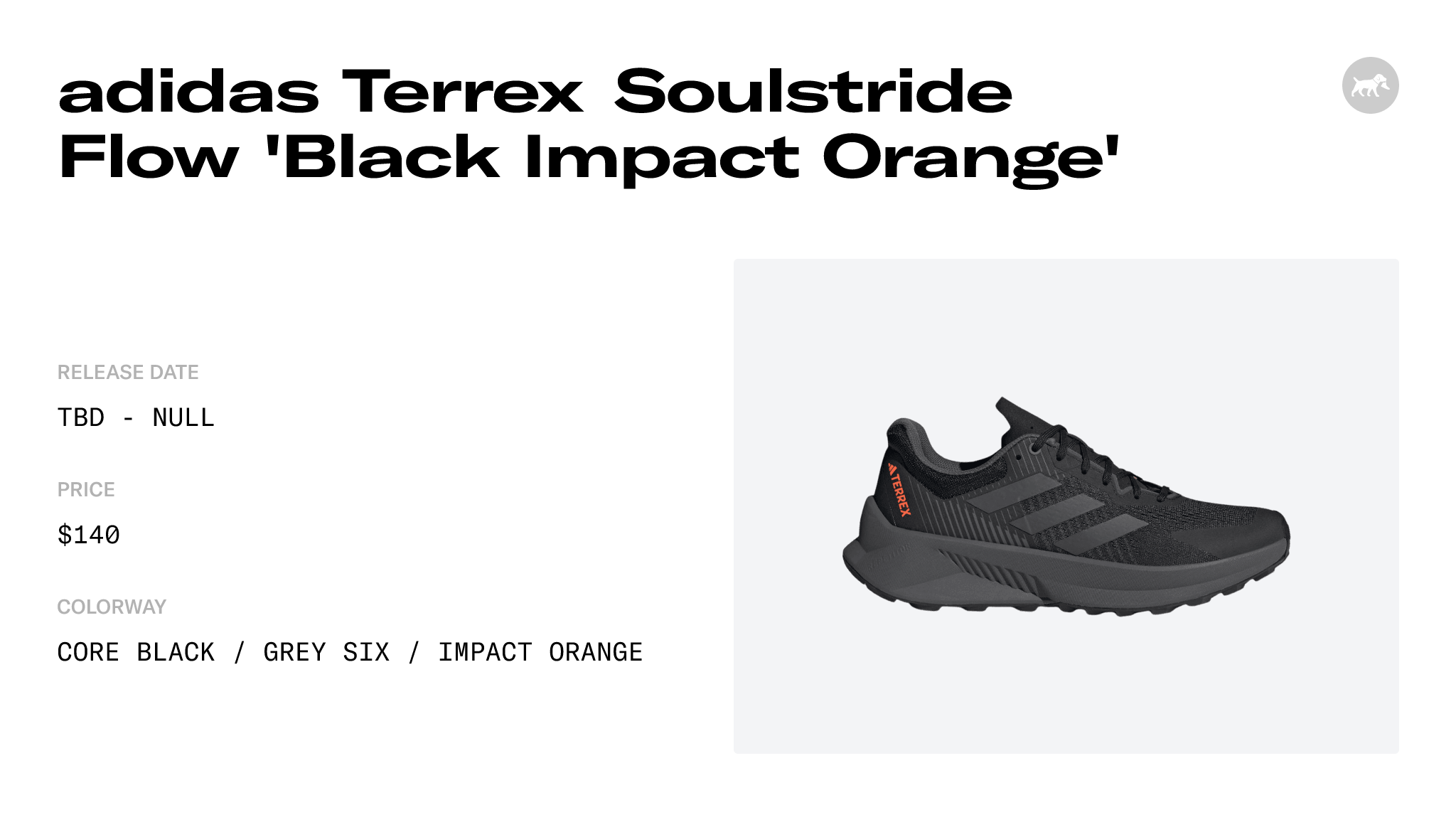 adidas Terrex Soulstride Flow 'Black Impact Orange' - GX1822 Release Info