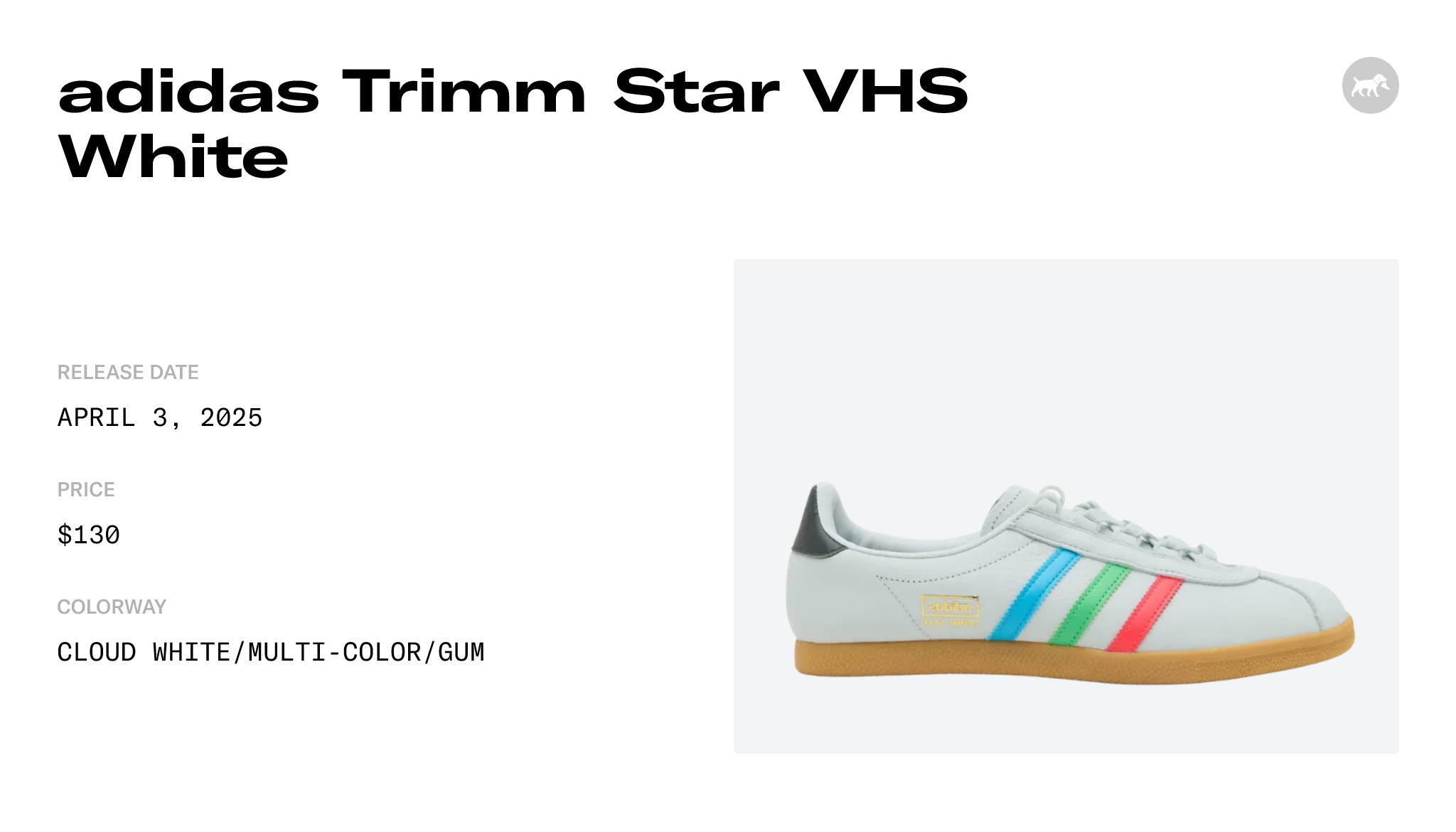 adidas Trimm Star VHS White Raffles & Where to Buy