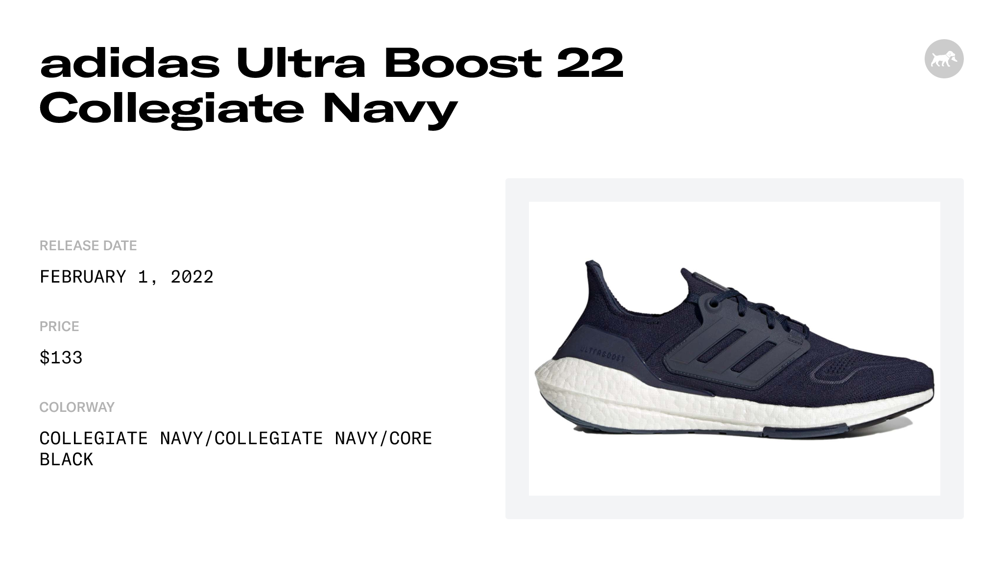 adidas Ultra Boost 22 Collegiate Navy - GX5461 Release Info