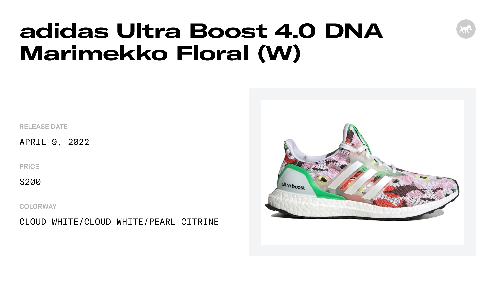 adidas Ultra Boost 4.0 DNA Marimekko Floral (W) - GW8567