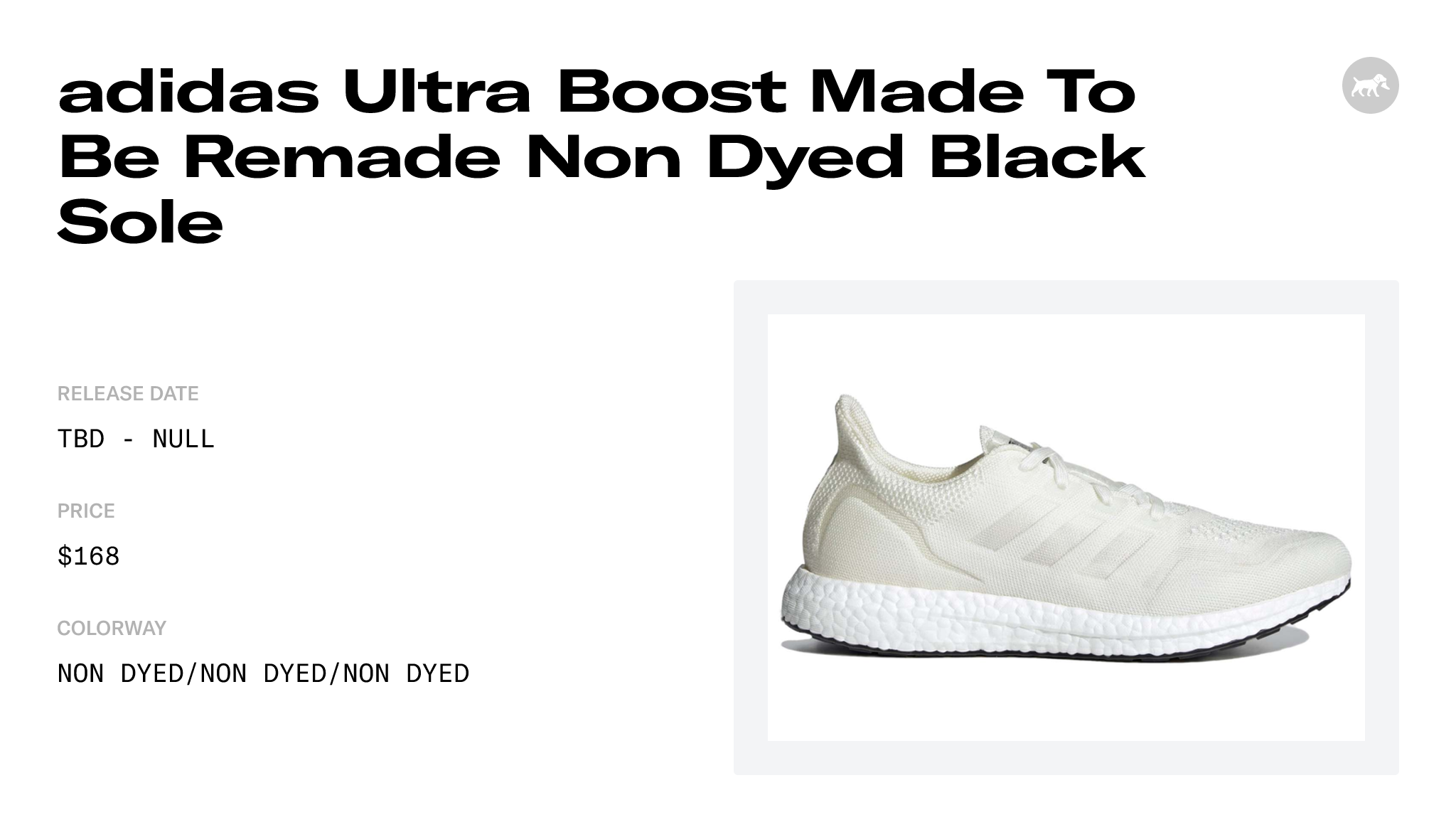 adidas Ultra Boost Made To Be Remade Non Dyed Black Sole - FZ3987 ...