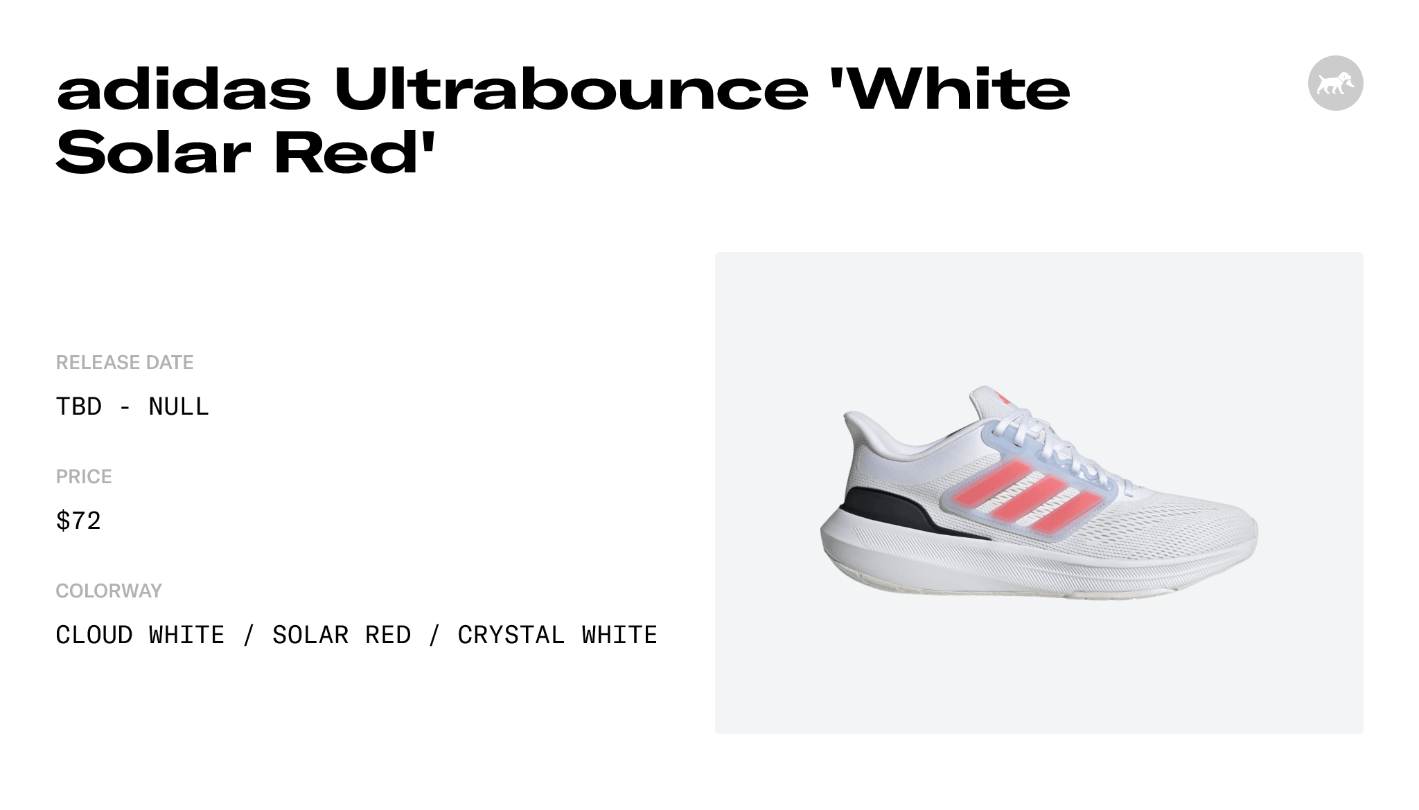 adidas Ultrabounce 'White Solar Red' - HP5771 Release Info