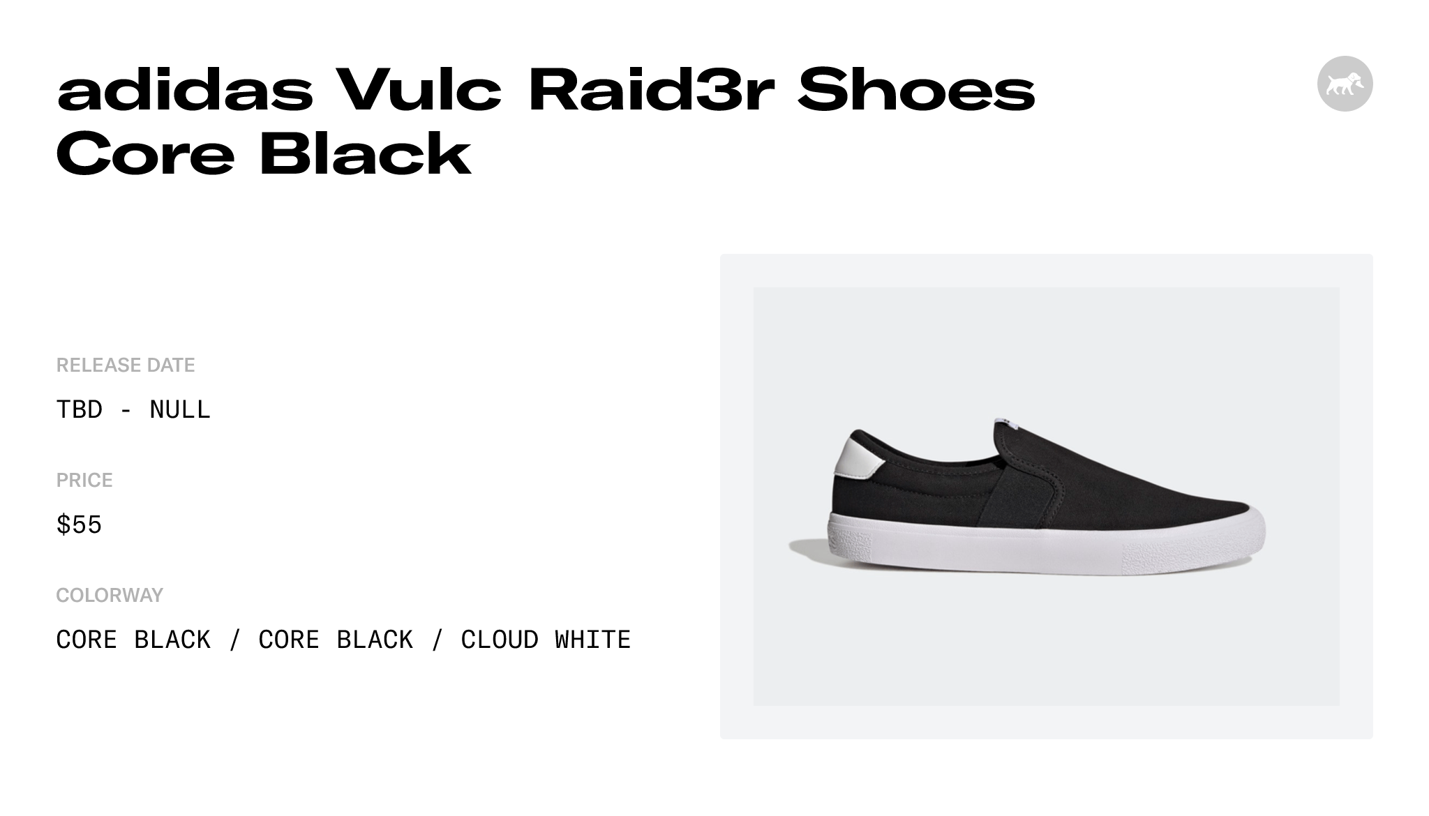 adidas Vulc Raid3r Shoes Core Black - HP6554 Release Info
