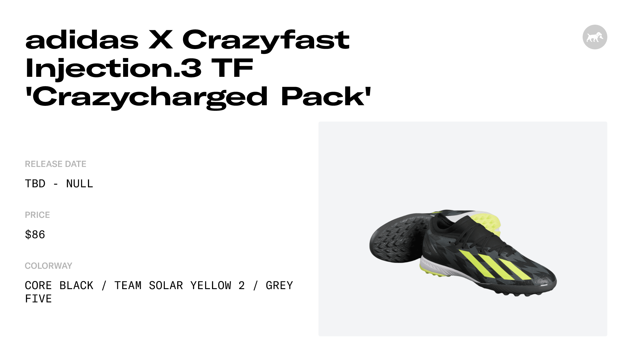 adidas X Crazyfast Injection.3 TF 'Crazycharged Pack' - IG0767 Release Info