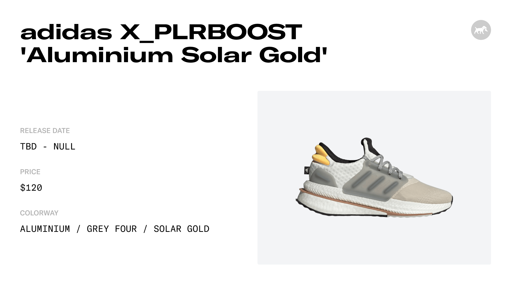 adidas X_PLRBOOST 'Aluminium Solar Gold' - ID9434 Release Info