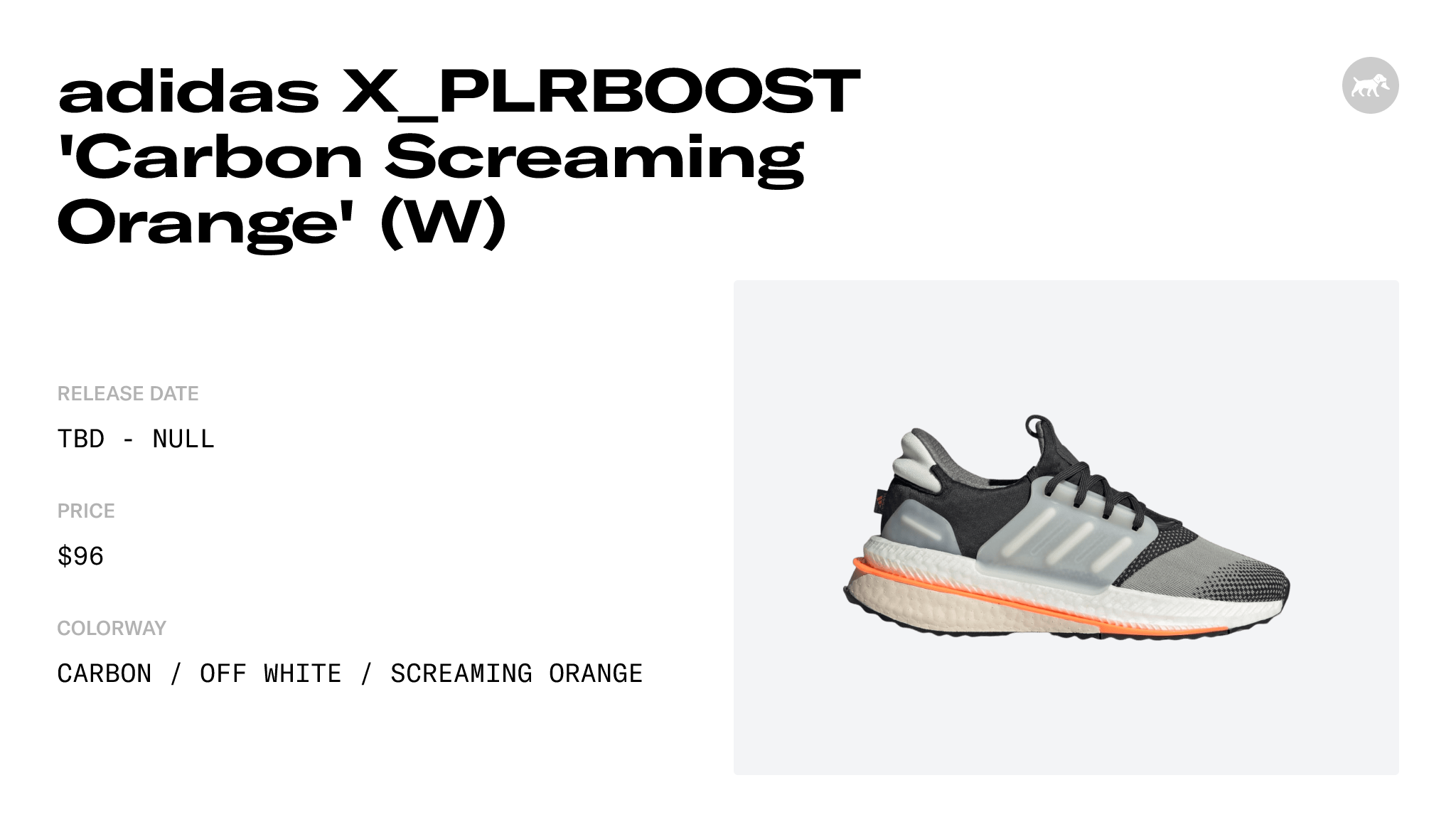 adidas X_PLRBOOST 'Carbon Screaming Orange' (W) - HP3144 Release Info