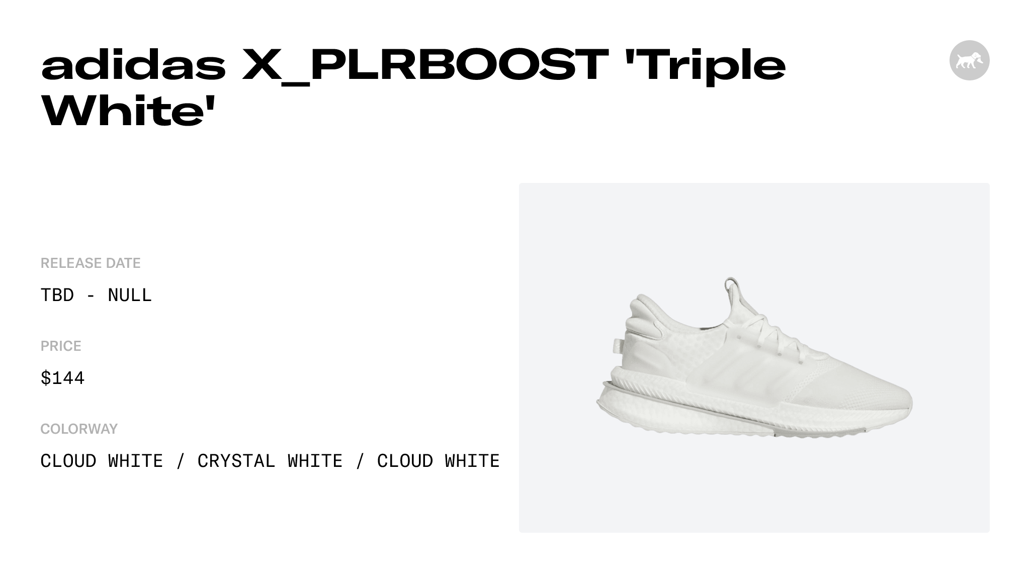 adidas X_PLRBOOST 'Triple White' - HP3130 Release Info
