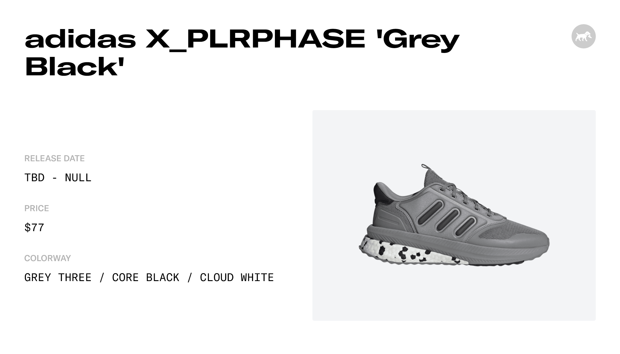 adidas X_PLRPHASE 'Grey Black' - IG4769 Release Info