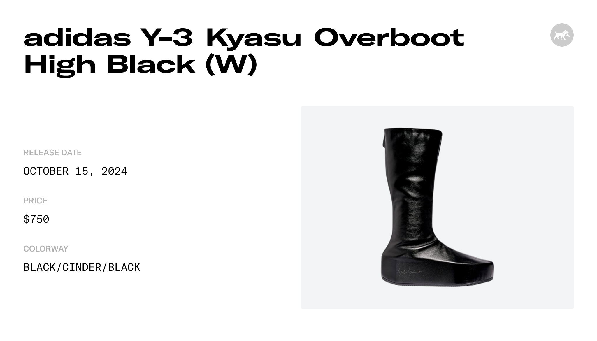 adidas Y-3 Kyasu Overboot High Black (W) - IH5073 Raffles & Where to Buy