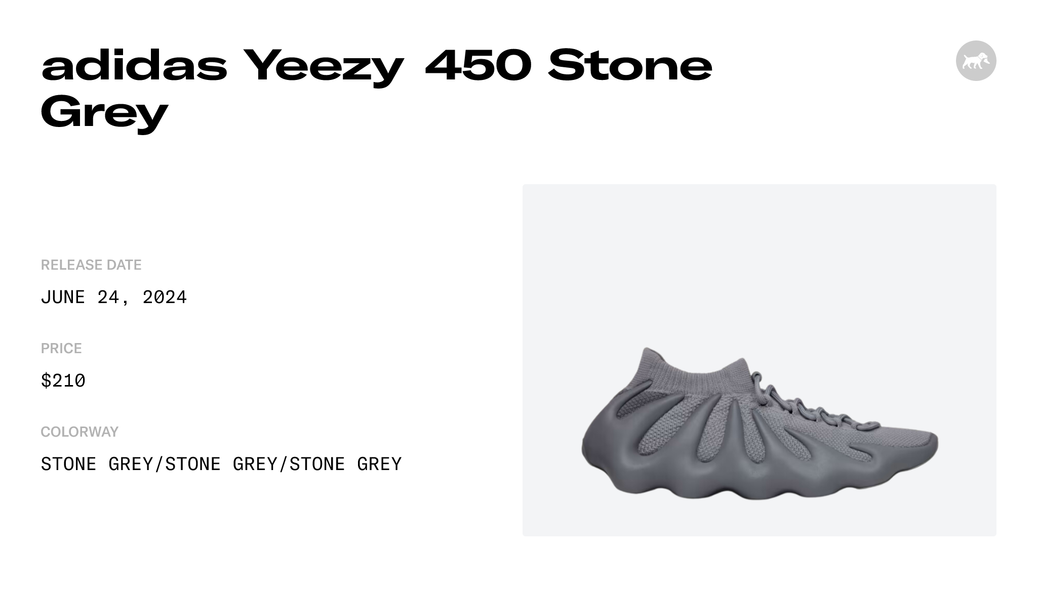 adidas Yeezy 450 Stone Grey - ID9446 Raffles & Where to Buy