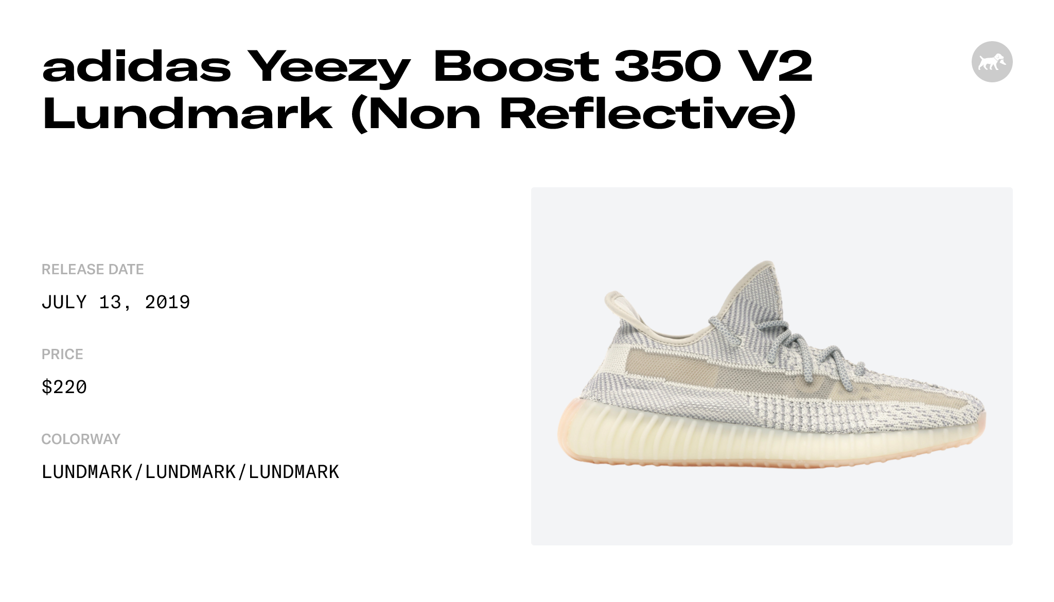 adidas Yeezy Boost 350 V2 Lundmark (Non Reflective) - FU9161