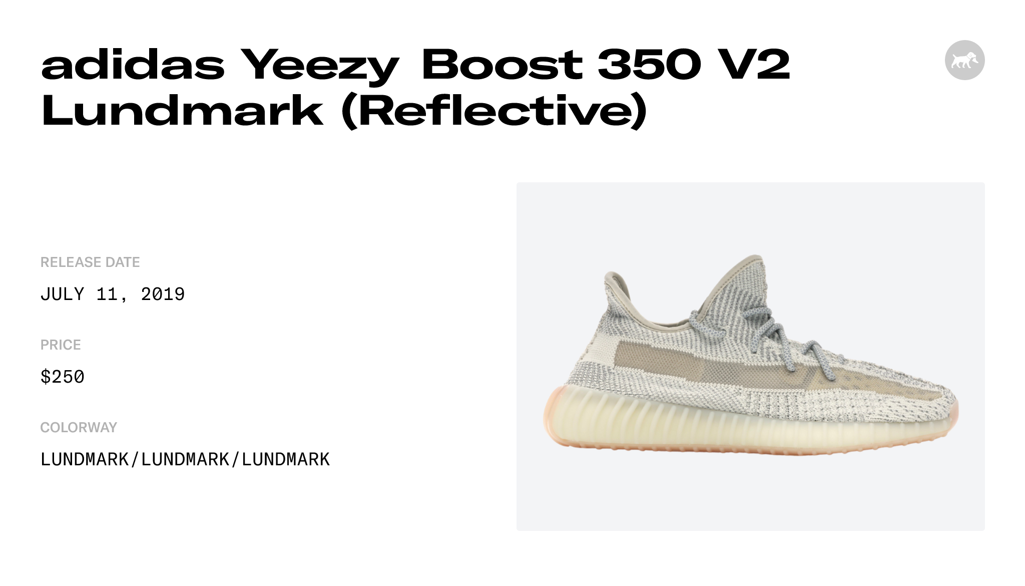 adidas Yeezy Boost 350 V2 Lundmark (Reflective) - FV3254