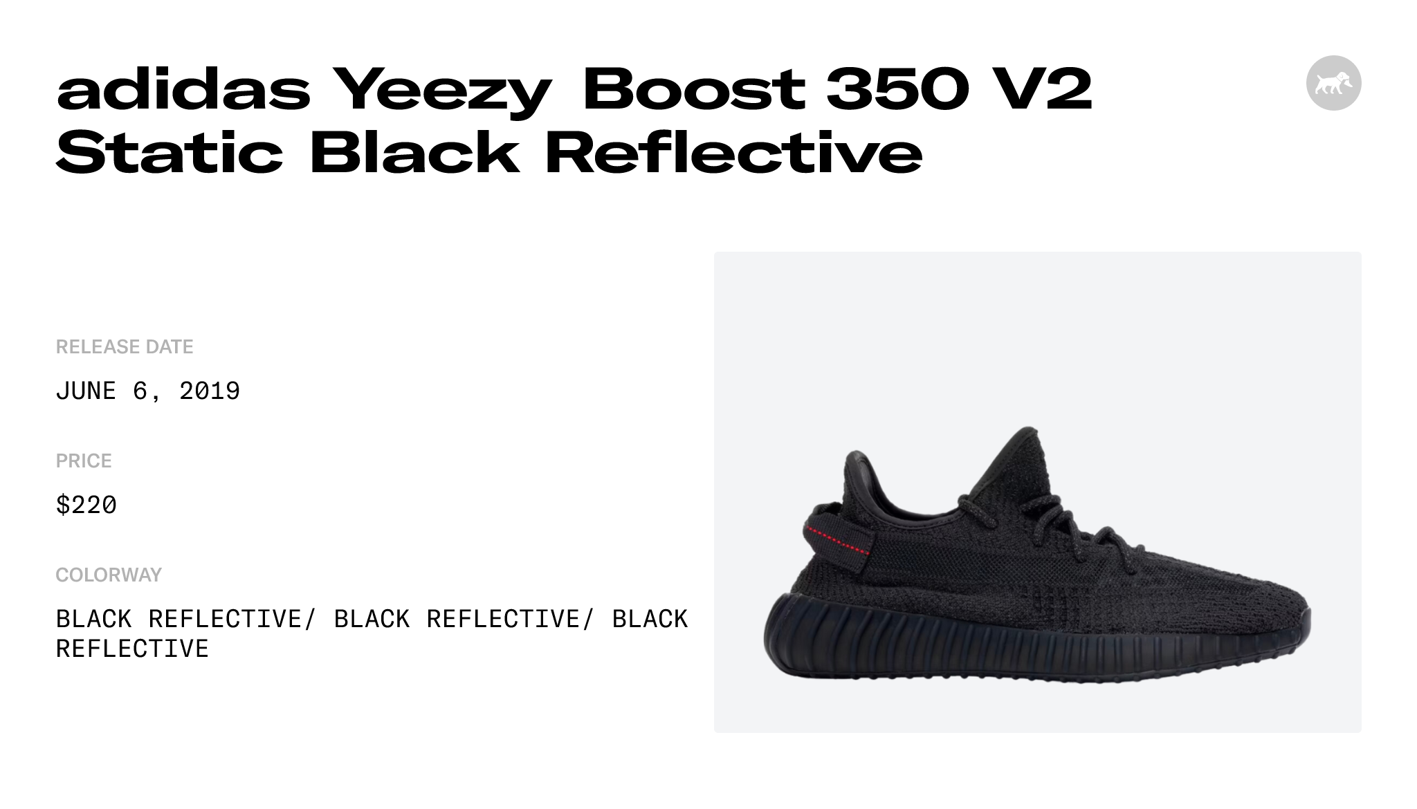 adidas Yeezy Boost 350 V2 Static Black Reflective - FU9007
