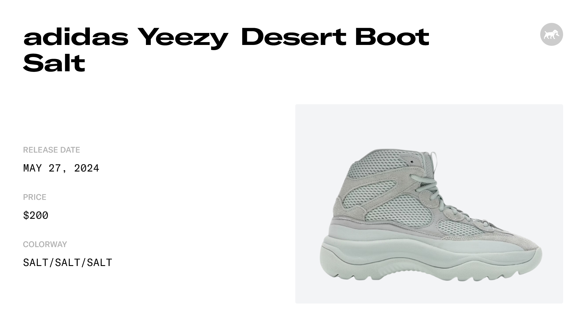 adidas Yeezy Desert Boot Salt - FV5677 Raffles & Where to Buy