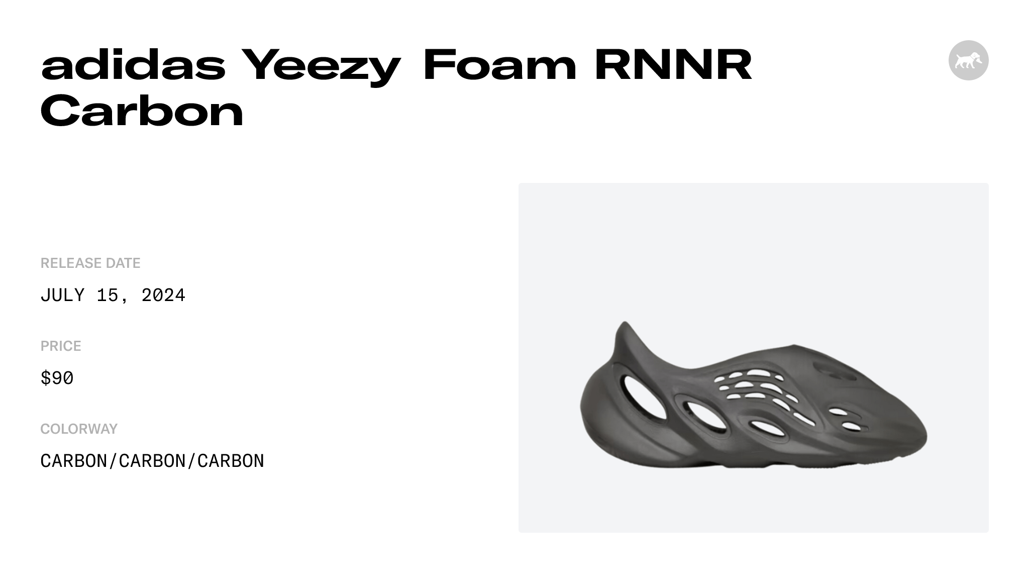 adidas Yeezy Foam RNNR Carbon - IG5349 Raffles & Where to Buy
