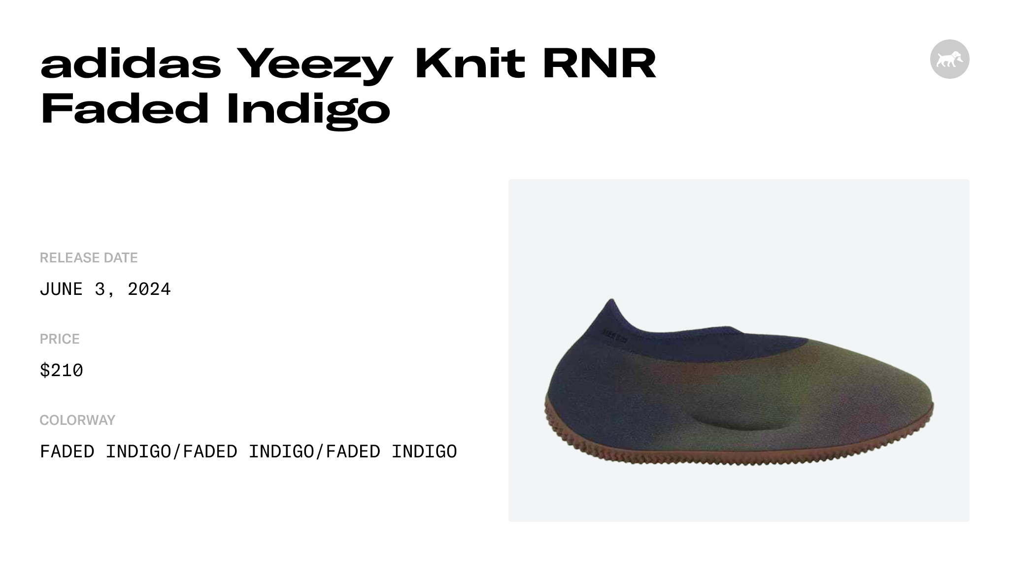 adidas Yeezy Knit RNR Faded Indigo - HP3370 Raffles & Where to Buy