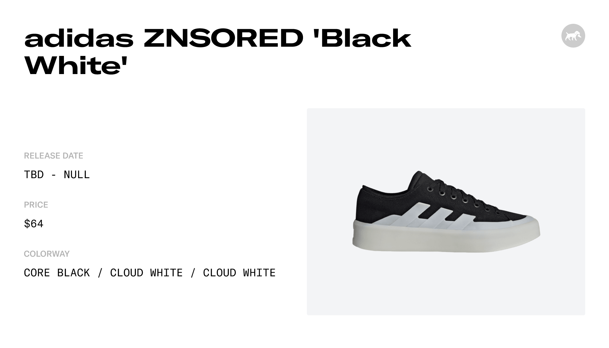 adidas ZNSORED 'Black White' - HP5987 Release Info