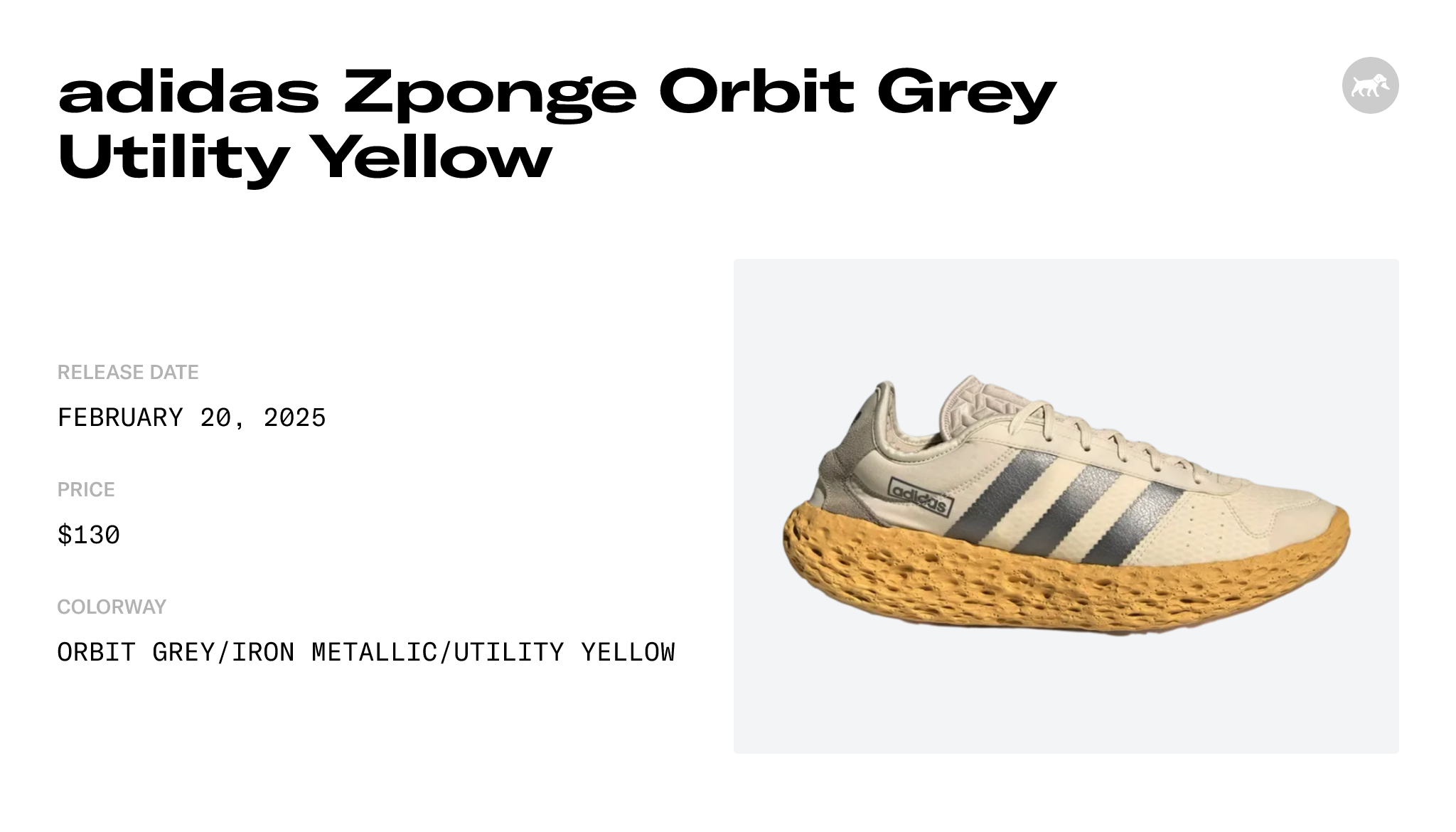 adidas Zponge Orbit Grey Utility Yellow - JH8112 Raffles & Where to Buy