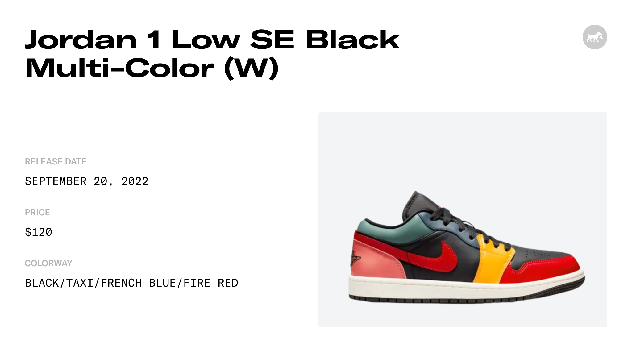 Jordan 1 Low SE Black Multi-Color (W) - DN3739-060