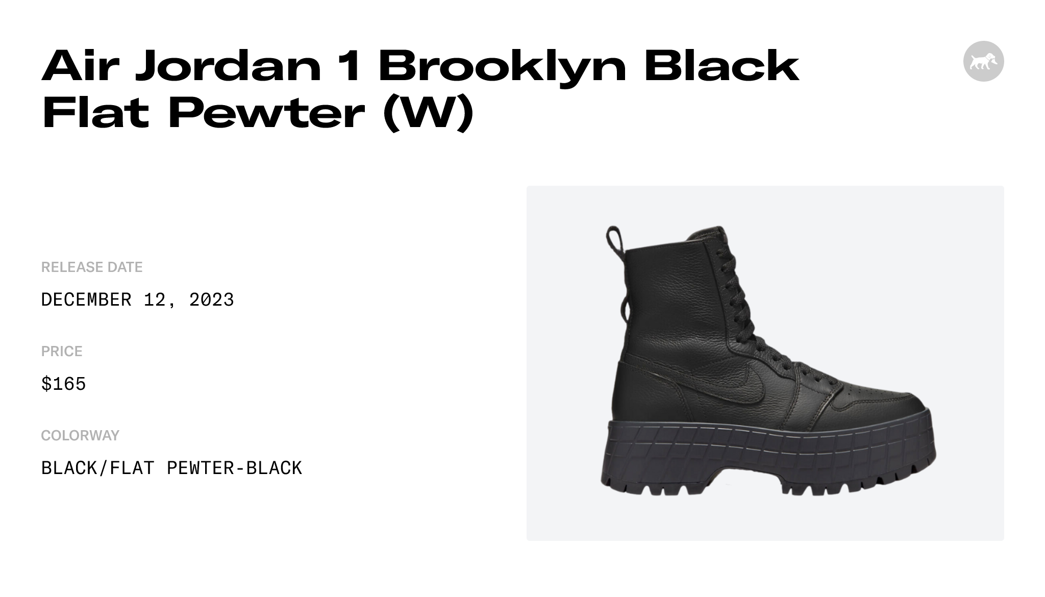 Air Jordan 1 Brooklyn Black Flat Pewter (W) - FJ5737-001