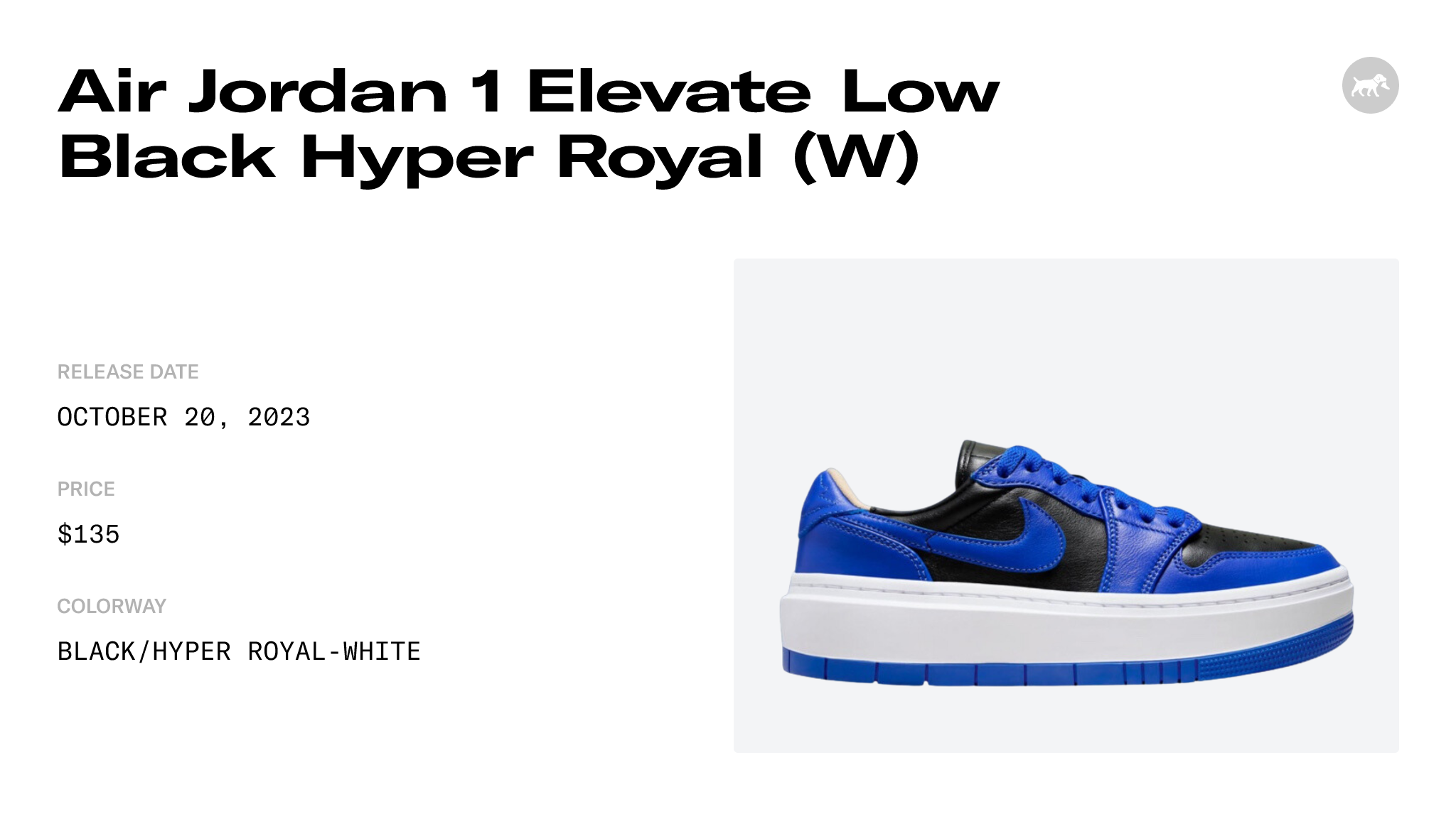 Air Jordan 1 Elevate Low Black Hyper Royal (W) - DH7004-004