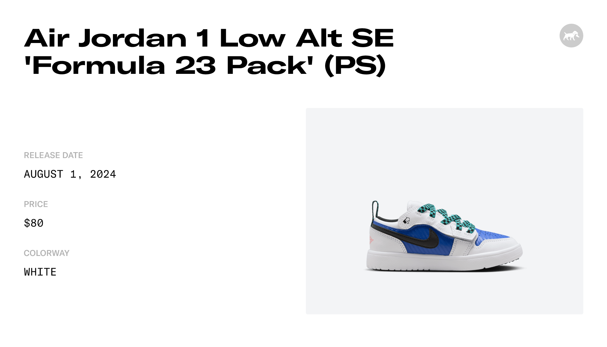 Air Jordan 1 Low Alt SE 'Formula 23 Pack' (PS) - FQ8708-100