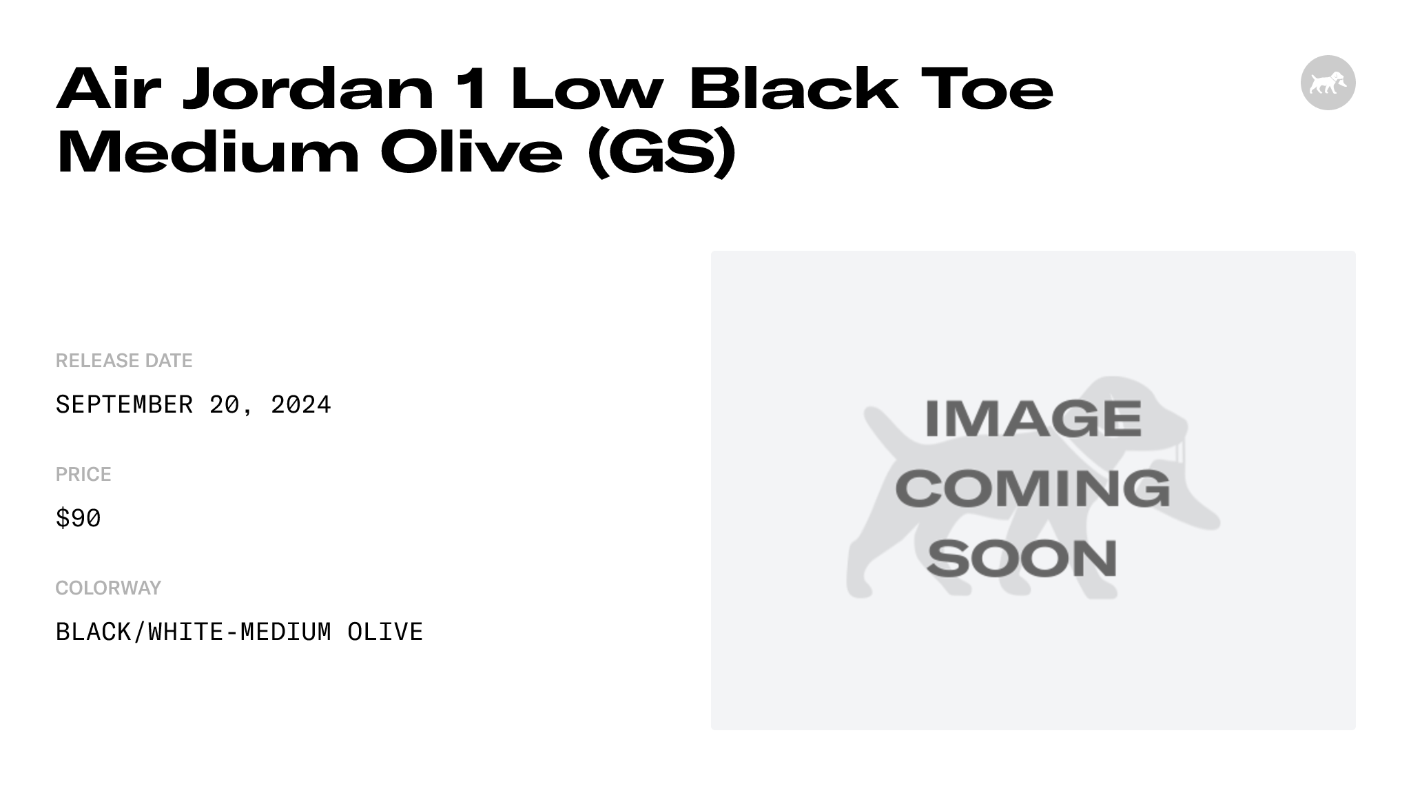 Air Jordan 1 Low Black Toe Medium Olive (GS) - 553560-092