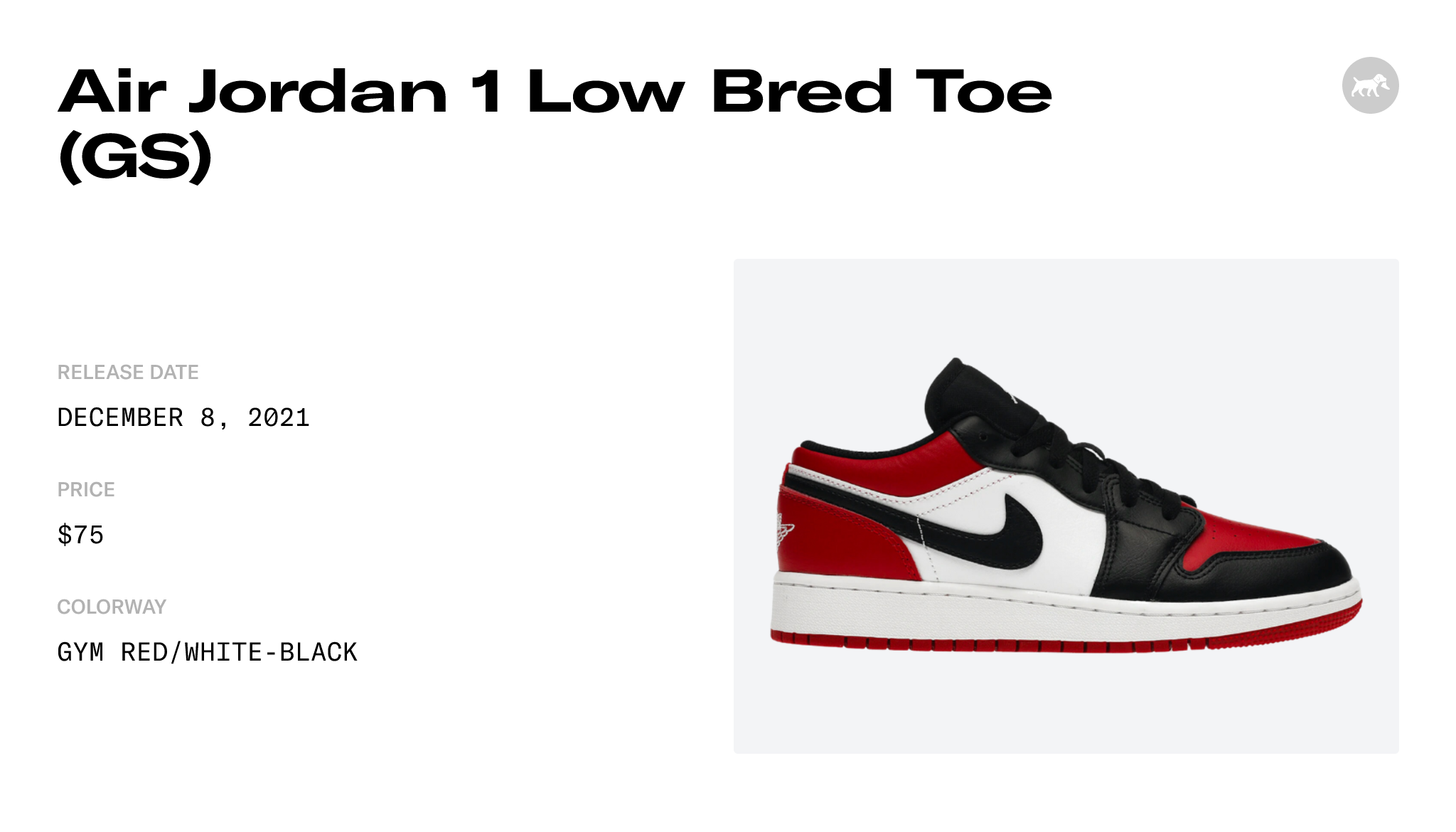 Air Jordan 1 Low Bred Toe (GS) - 553560-612 Raffles & Where to Buy
