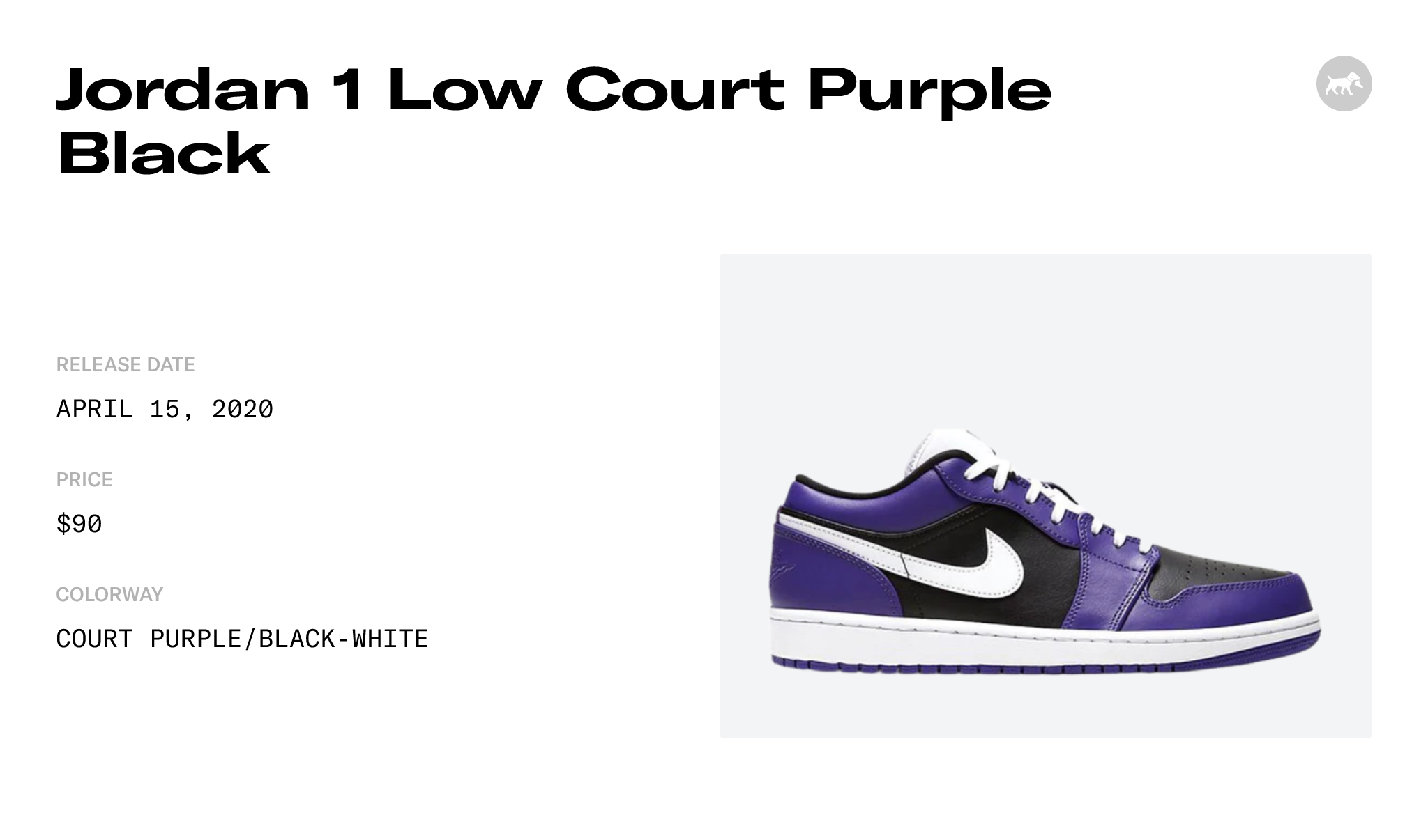 Jordan 1 Low Court Purple Black - 553558-501 Raffles & Where to Buy