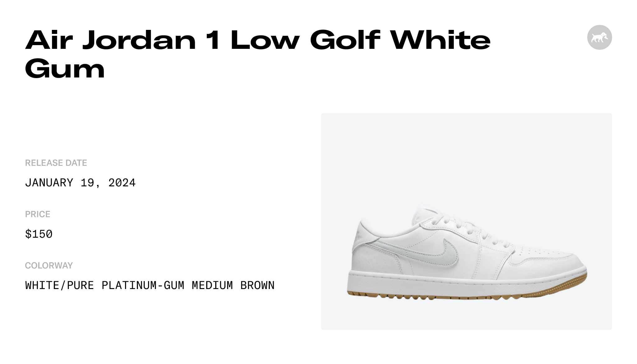 Air Jordan 1 Low Golf White Gum - DD9315-111 Raffles & Where to Buy