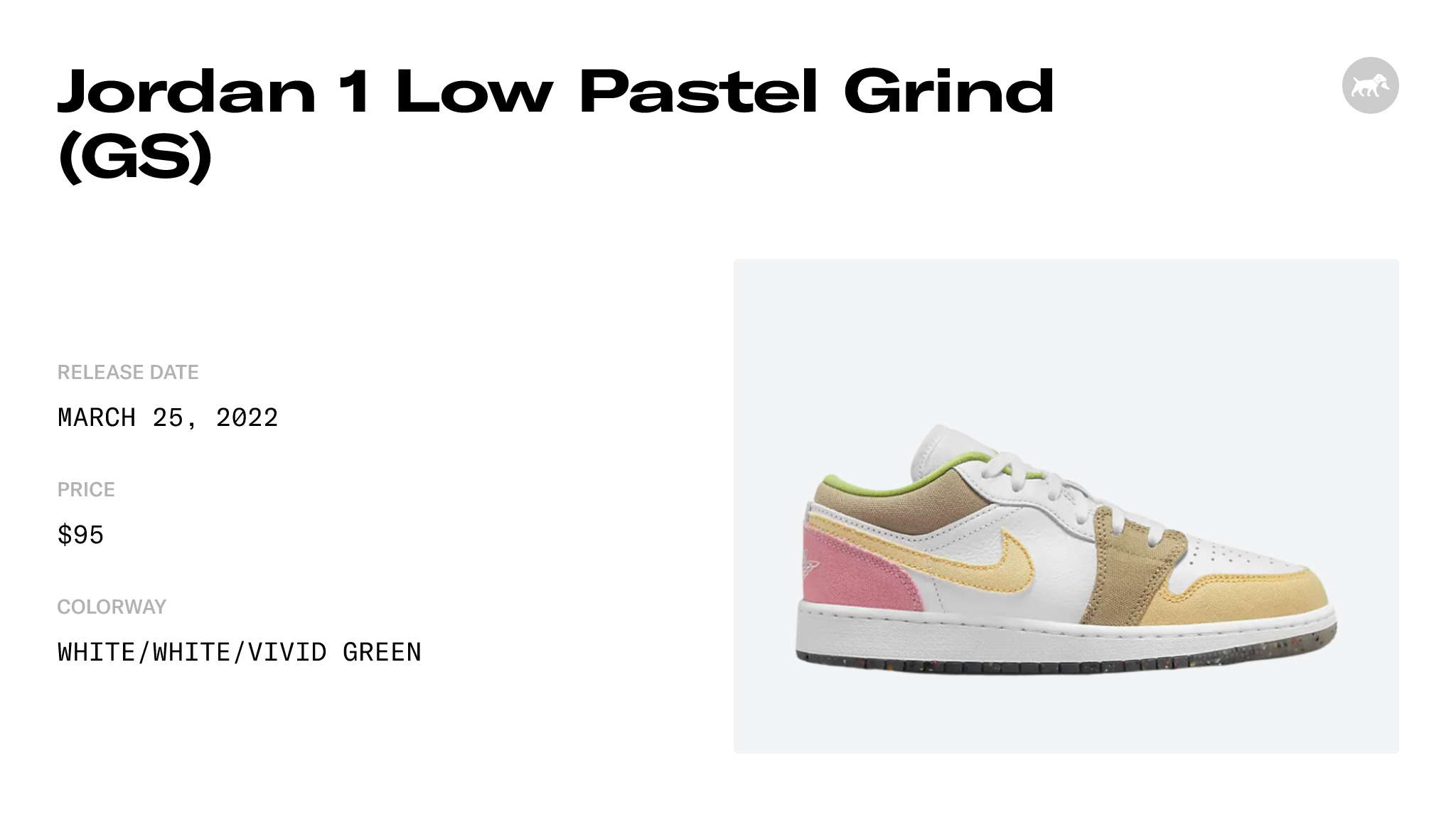 Jordan 1 Low Pastel Grind (GS) - DJ0341-100 Raffles & Where to Buy