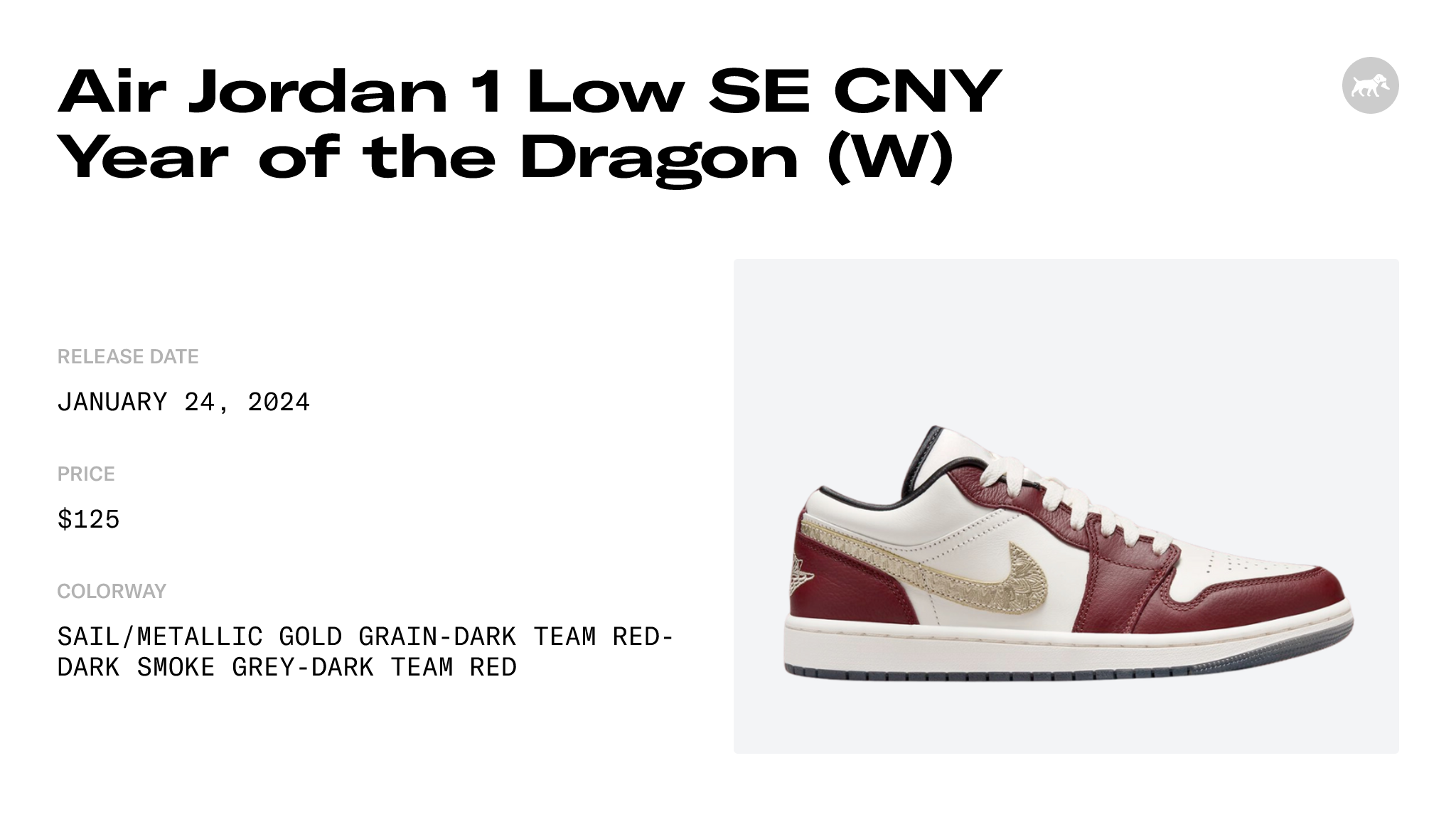 Air Jordan 1 Low SE CNY Year of the Dragon (W) - FJ5735-100