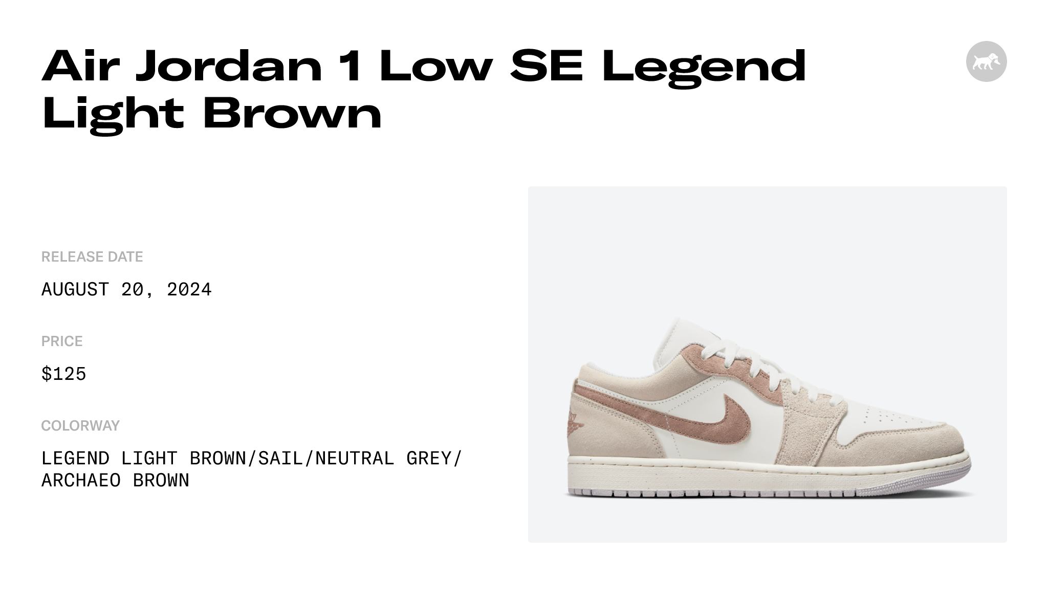 Air Jordan 1 Low SE Legend Light Brown - HF1567-200